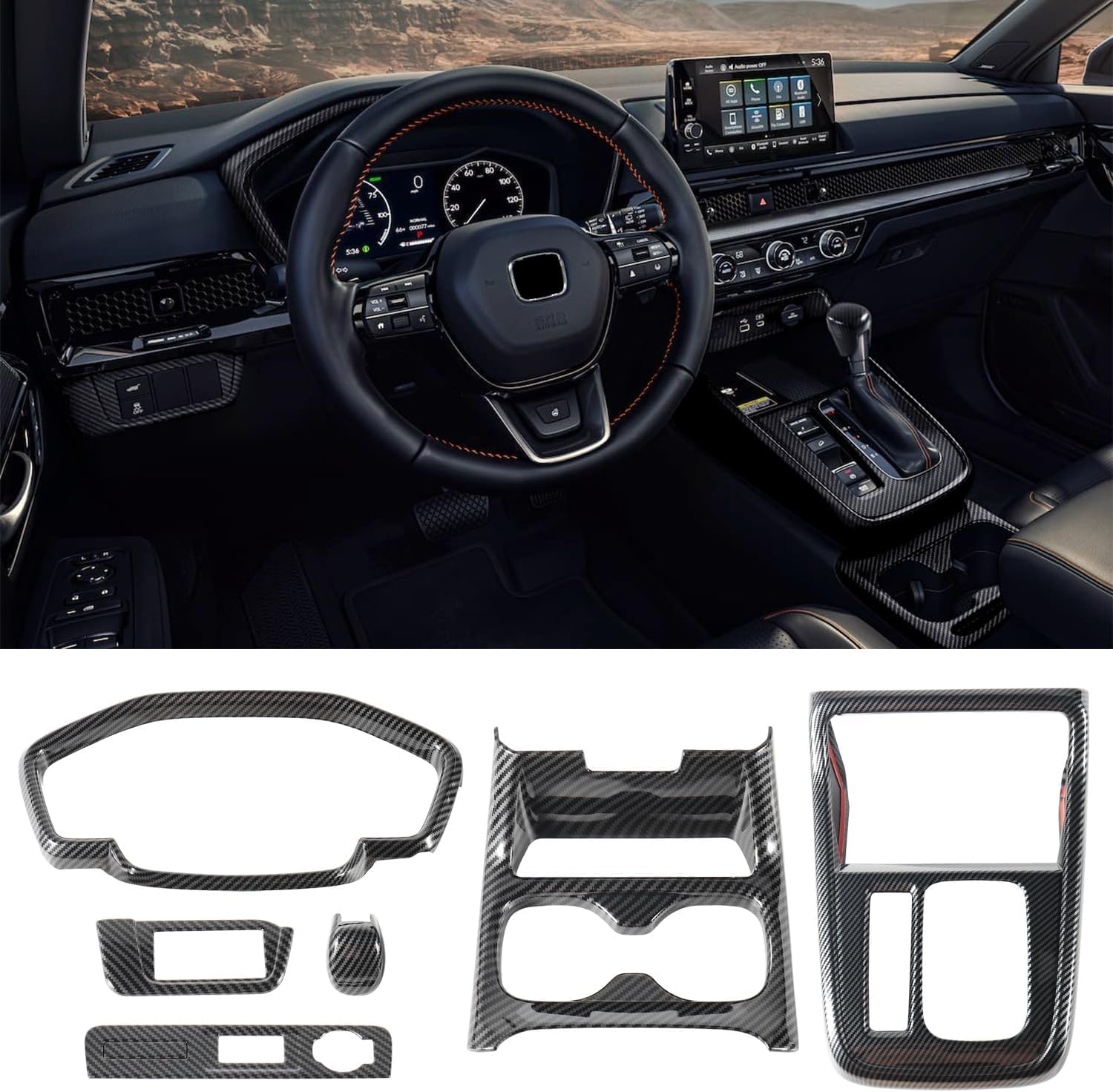 Amazon.com: Tempsnow Center Control Gear Shift Panel Cover Trim for ...
