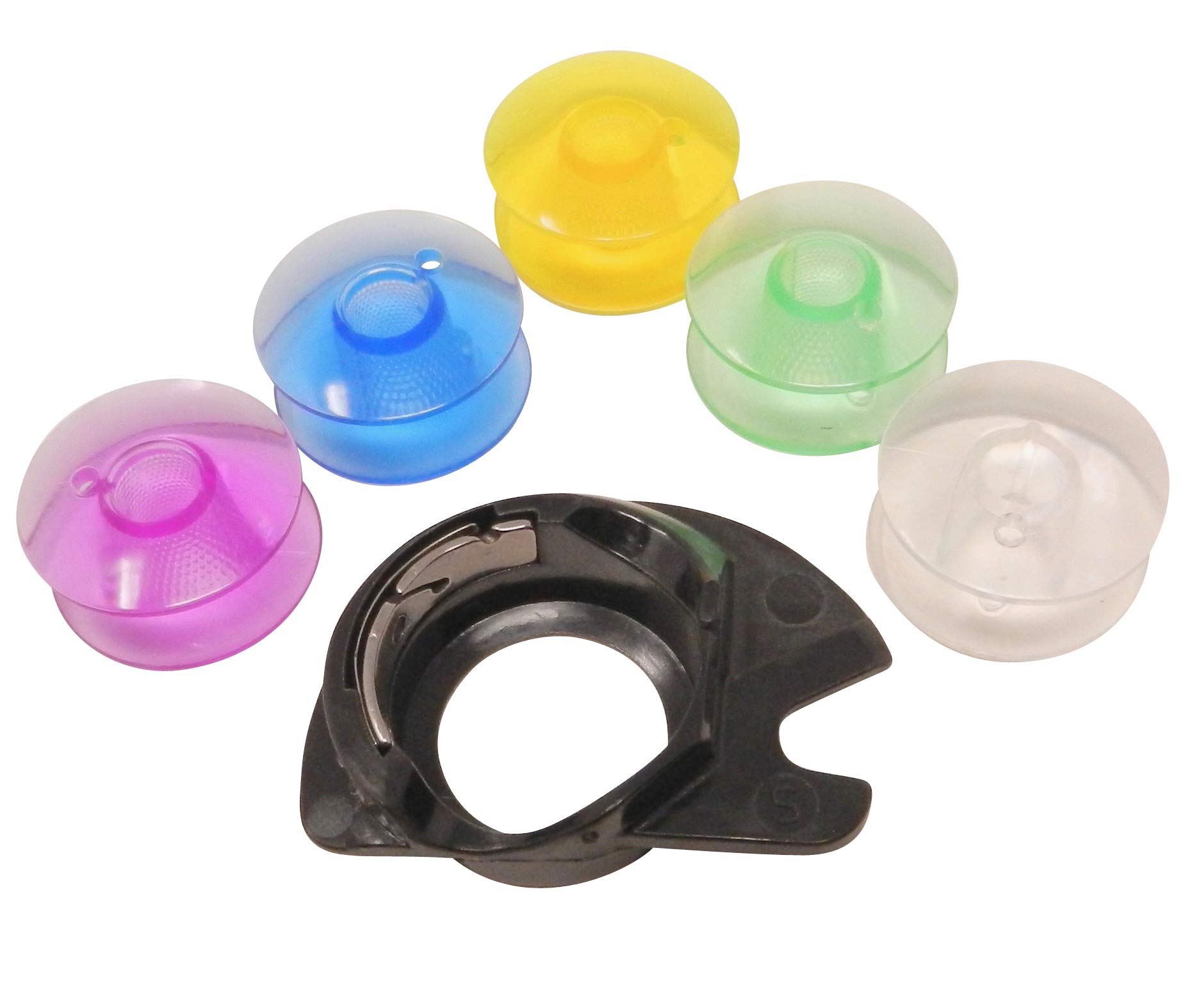 Zickzacknaehmaschine Apollo Bobbin Case 5 Coloured Plastic Bobbins For ...