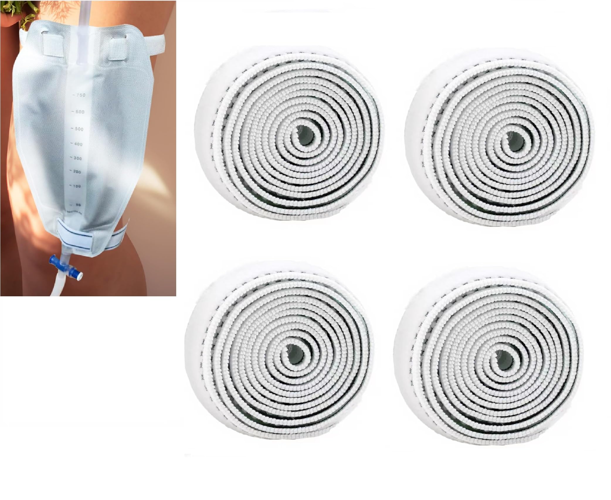 4 Pcs Fix Leg Bag Straps, Catheter Leg Bag Straps, Urine Drainage Bag ...