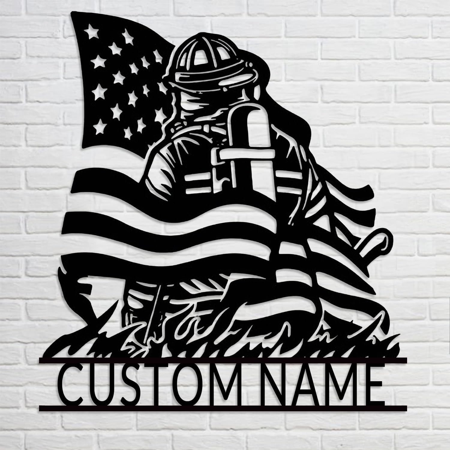 Amazon.com: Custom Firefighter Metal Signs Personalized Firefighter ...