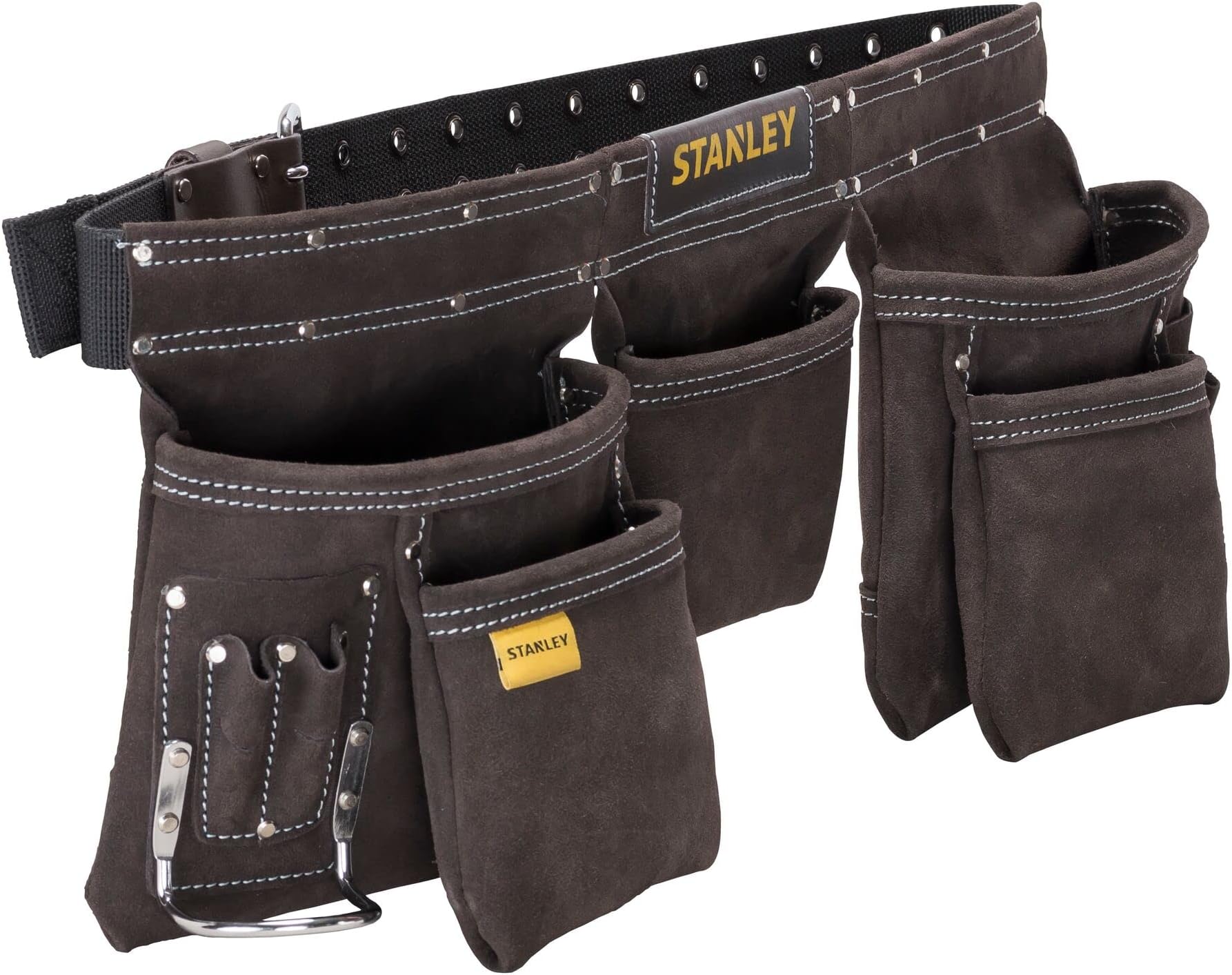 STANLEY 600 Denier Tool Belt Pouch with Multi-Pockets Storage Organiser ...