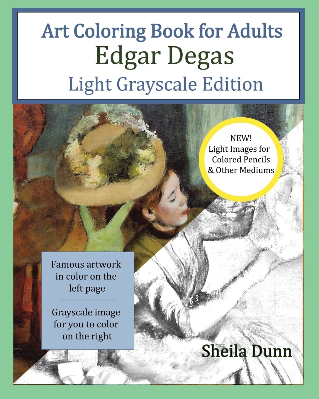 Amazon.com: Art Coloring Book for Adults Edgar Degas: Light Grayscale ...