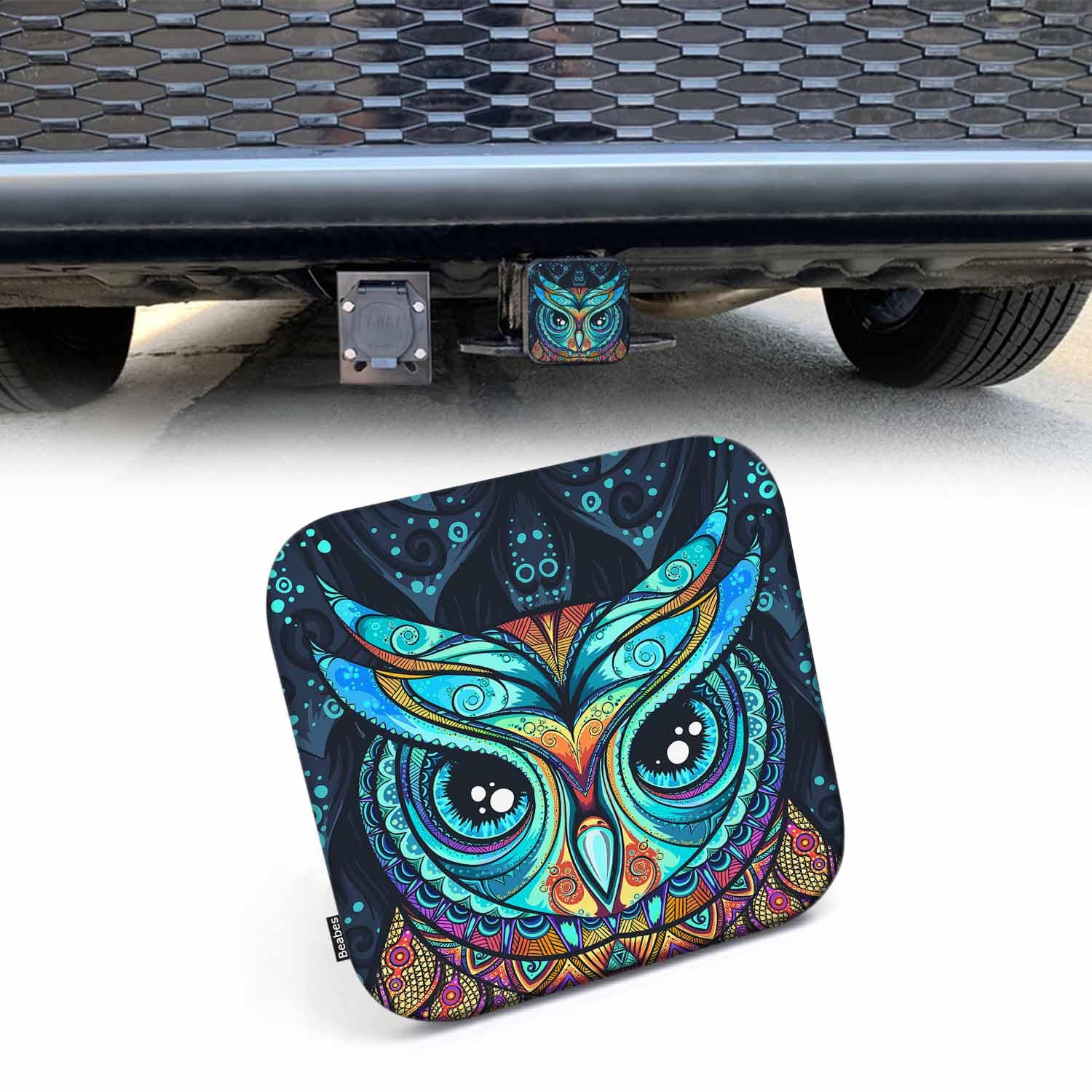 Amazon.com: Beabes Owl Hitch Tube Cover 2 Inch Tribal Bird Owl Head ...