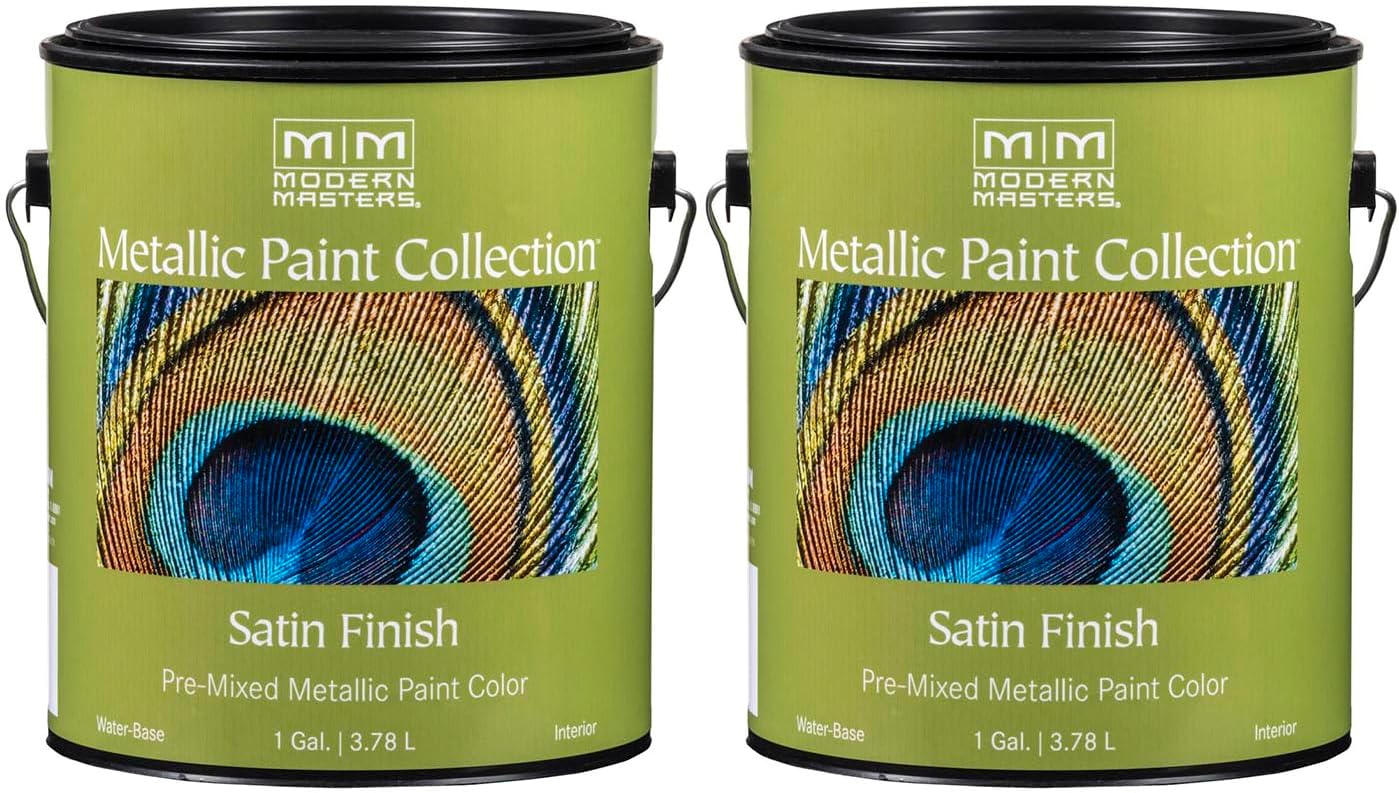 Modern Masters 2 Pack of 1 gal ME658 Gold Rush Metallic Paint ...