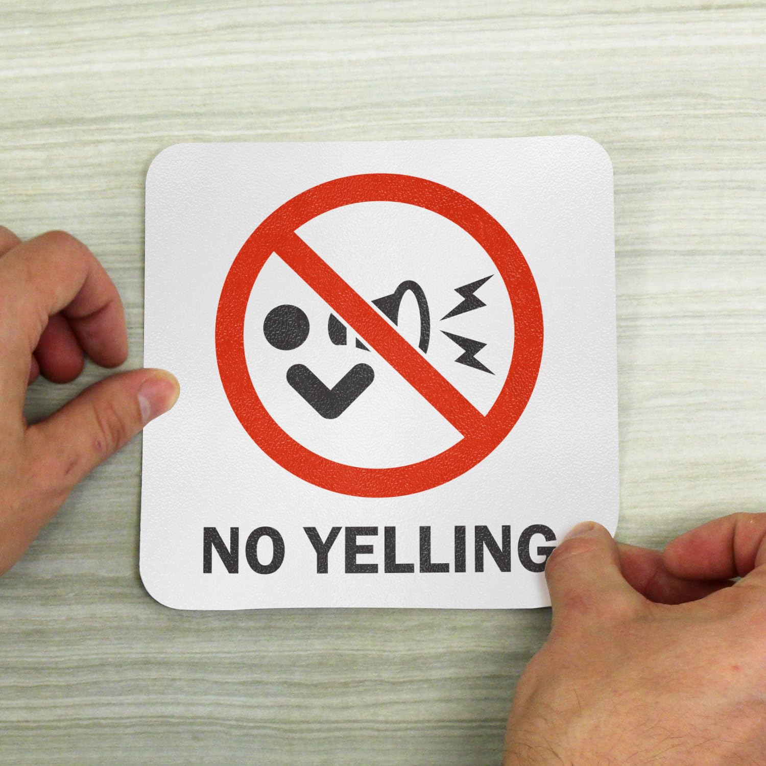 Snapklik.com : SmartSign No Yelling” Adhesive Pool Marker
