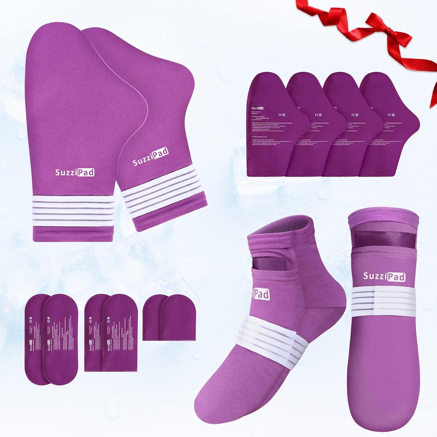 Amazon.com: SuzziPad Foot Ice Pack Cold Socks & Gloves for Chemotherapy ...