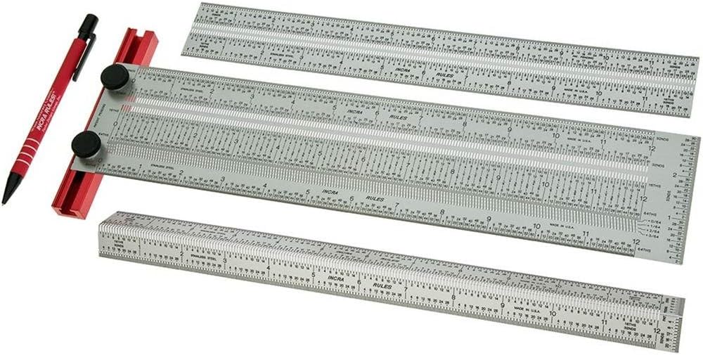 Incra IRSET12 12" Marking Rule Set - Construction Rulers - Amazon.com