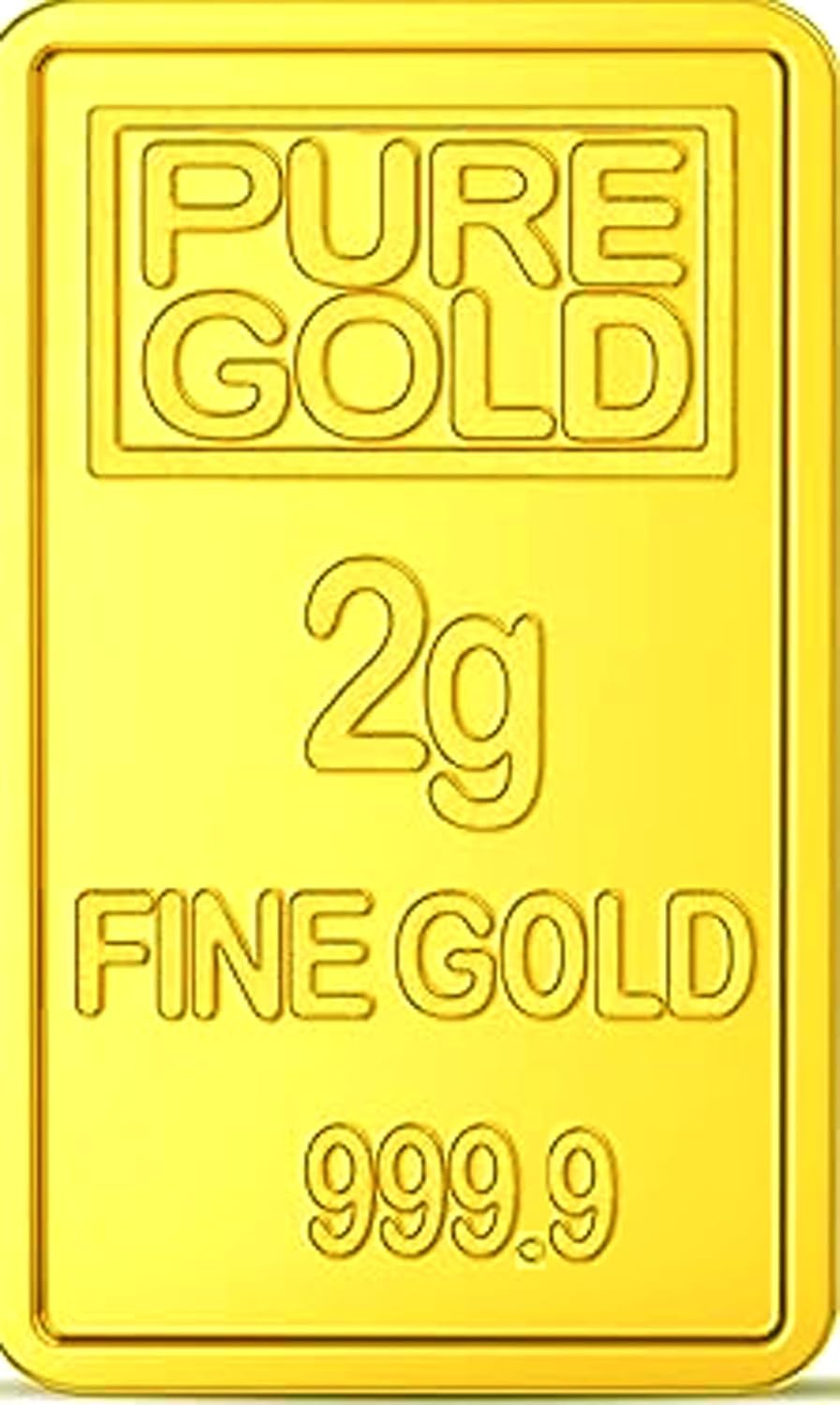 VJG Jewellers 2 Gram Fine Gold Bar/Coin 999.9 Pure 24K Gold : Amazon.in ...