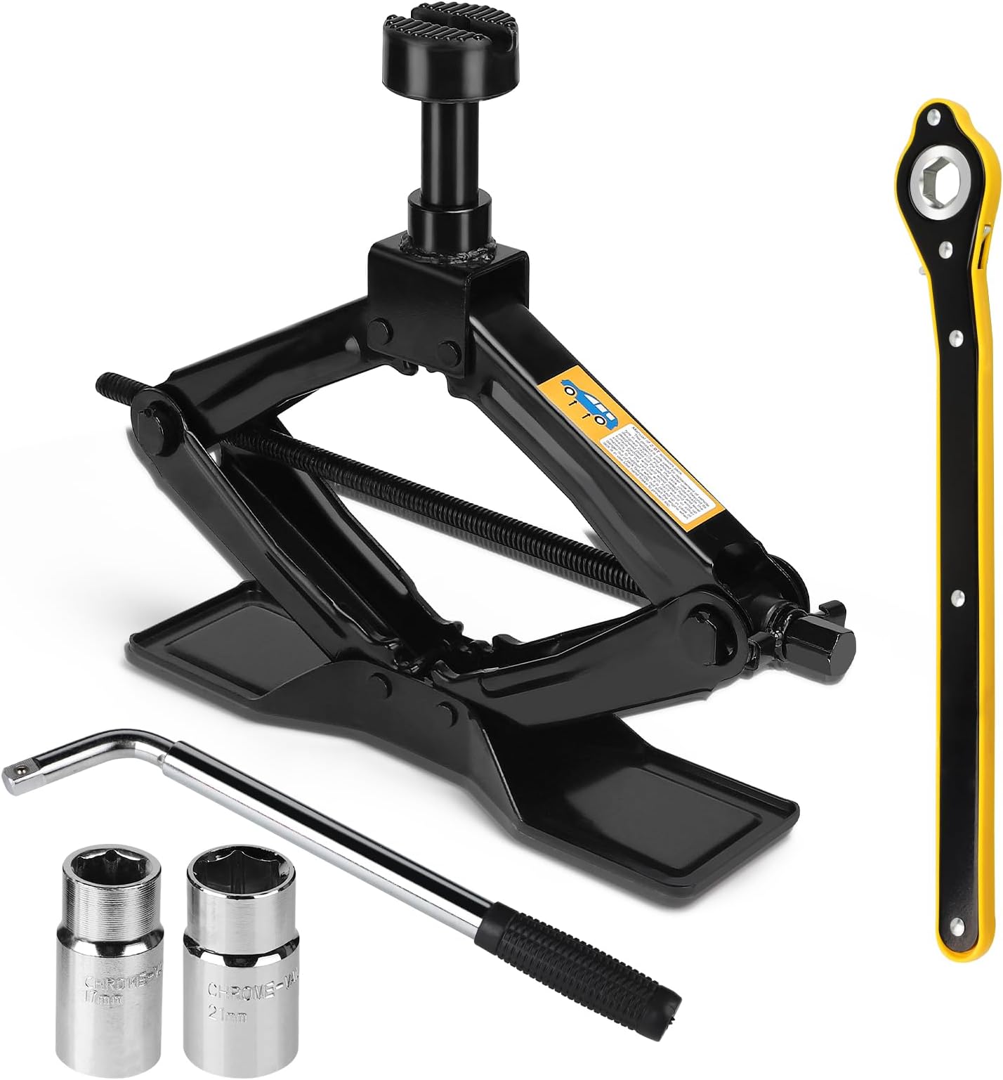 Amazon.com: CPROSP Car Jack 2 Tons with Ratchet Handle, Steel Scissor ...