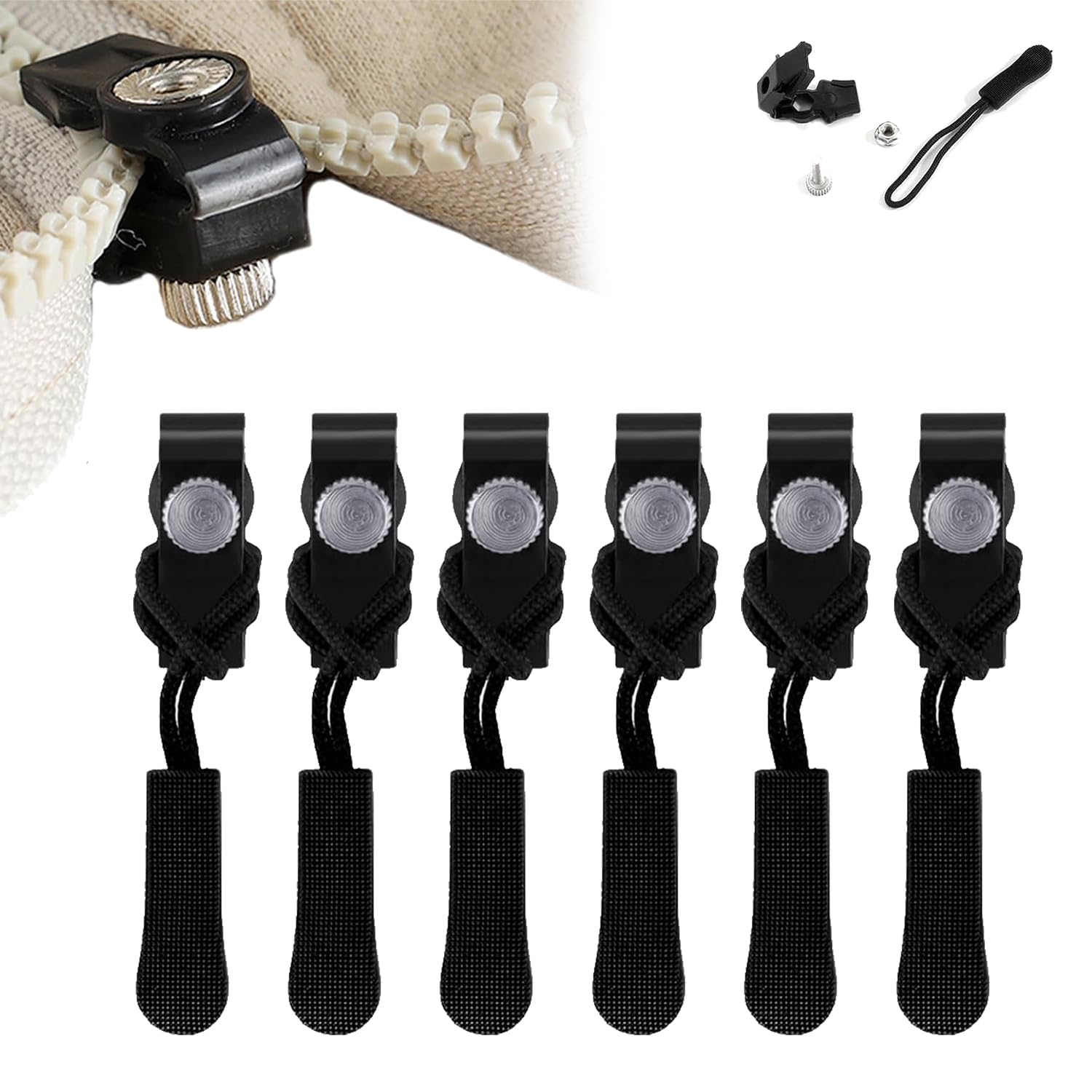 Amazon.com: Cremallera Universal Zipper Pull Replacement, Zipper Slider ...