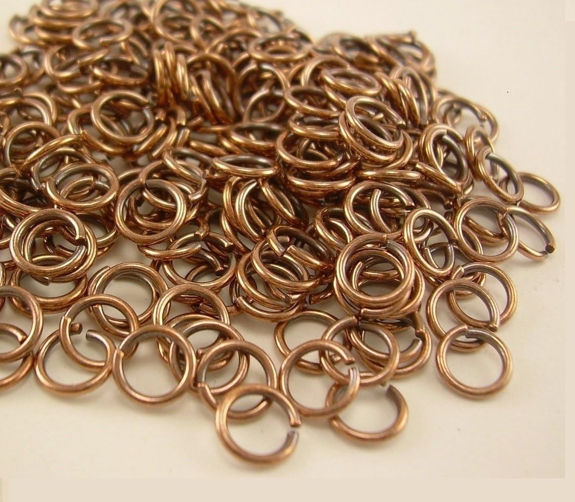 Amazon.com: 16 Ga Antique Copper 8 Mm O/d Jump Ring 140 P. 1 Oz Saw-Cut ...