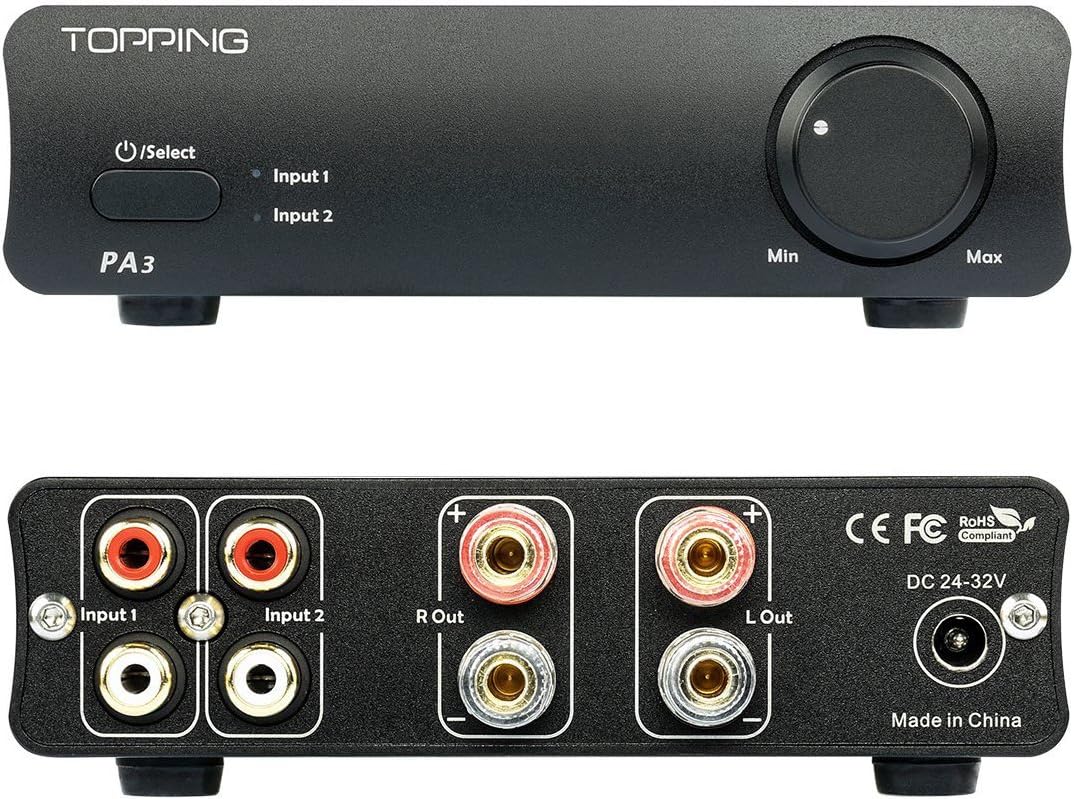 Home Audio e Hi-Fi Nero TOPPING PA3 Amplificatore Classe D 80W x 80W ...