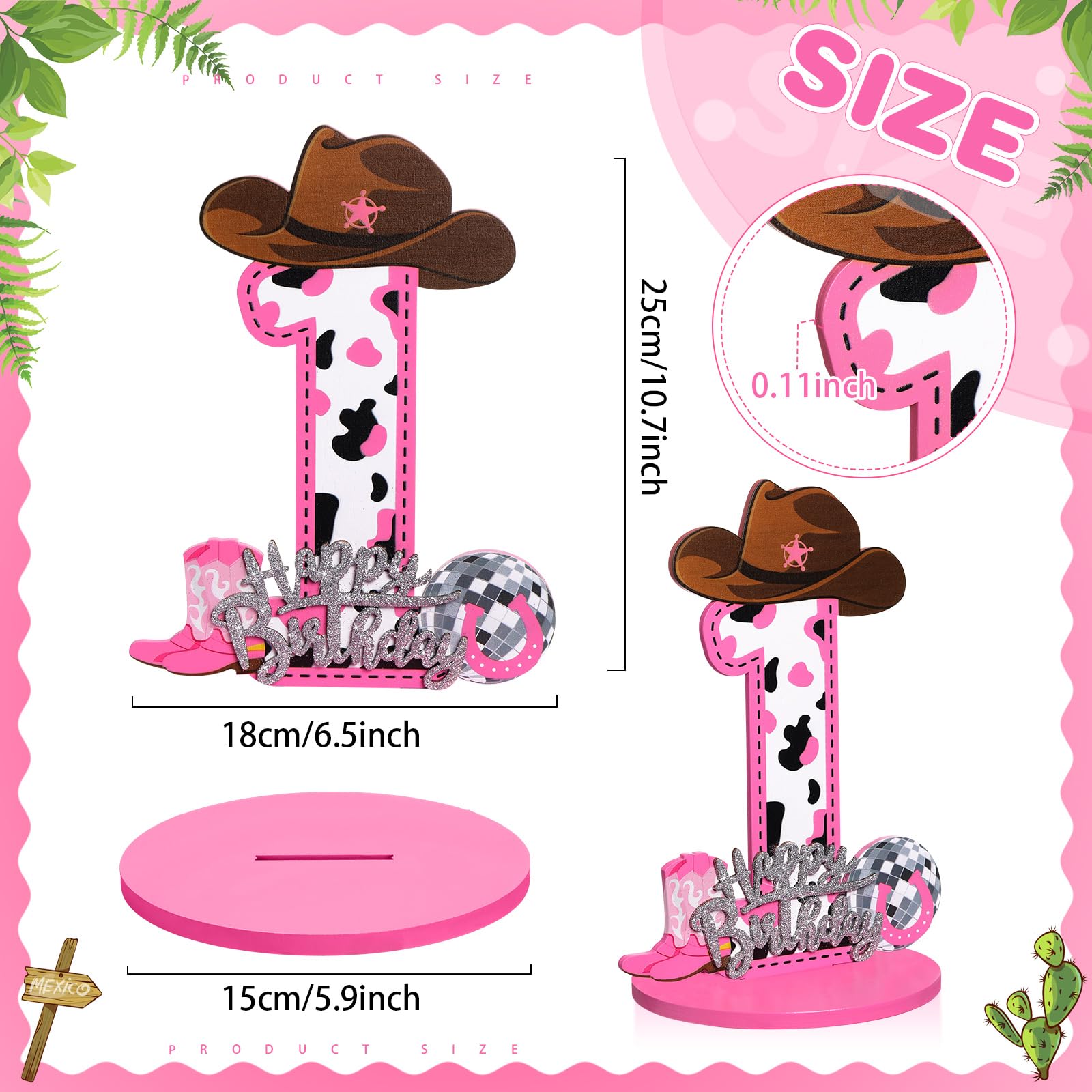 Snapklik.com : MiniInflat Western Cowgirl Birthday Number Sign ...