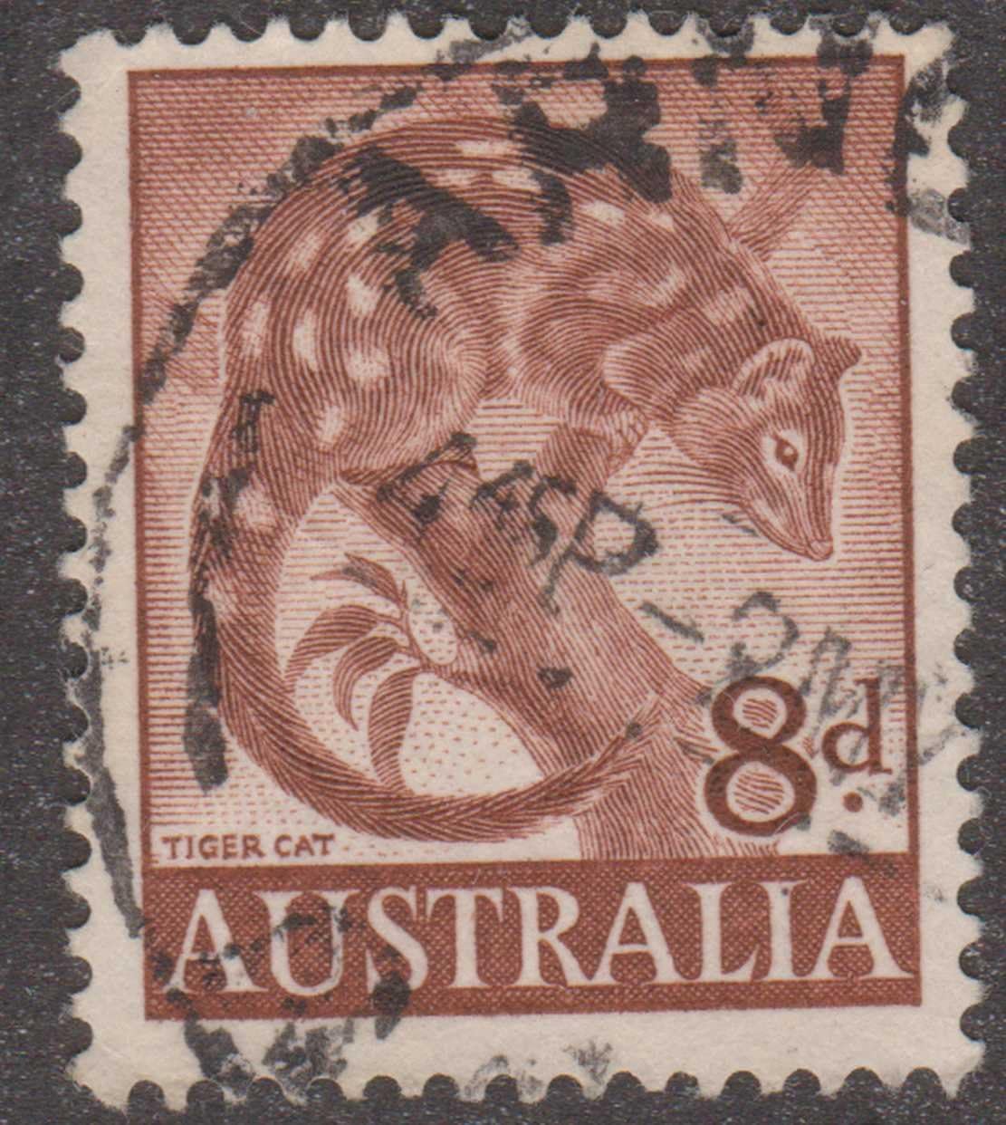 Amazon.com: 1959 Tiger Cat 8d Australia Postage Stamp : Toys & Games