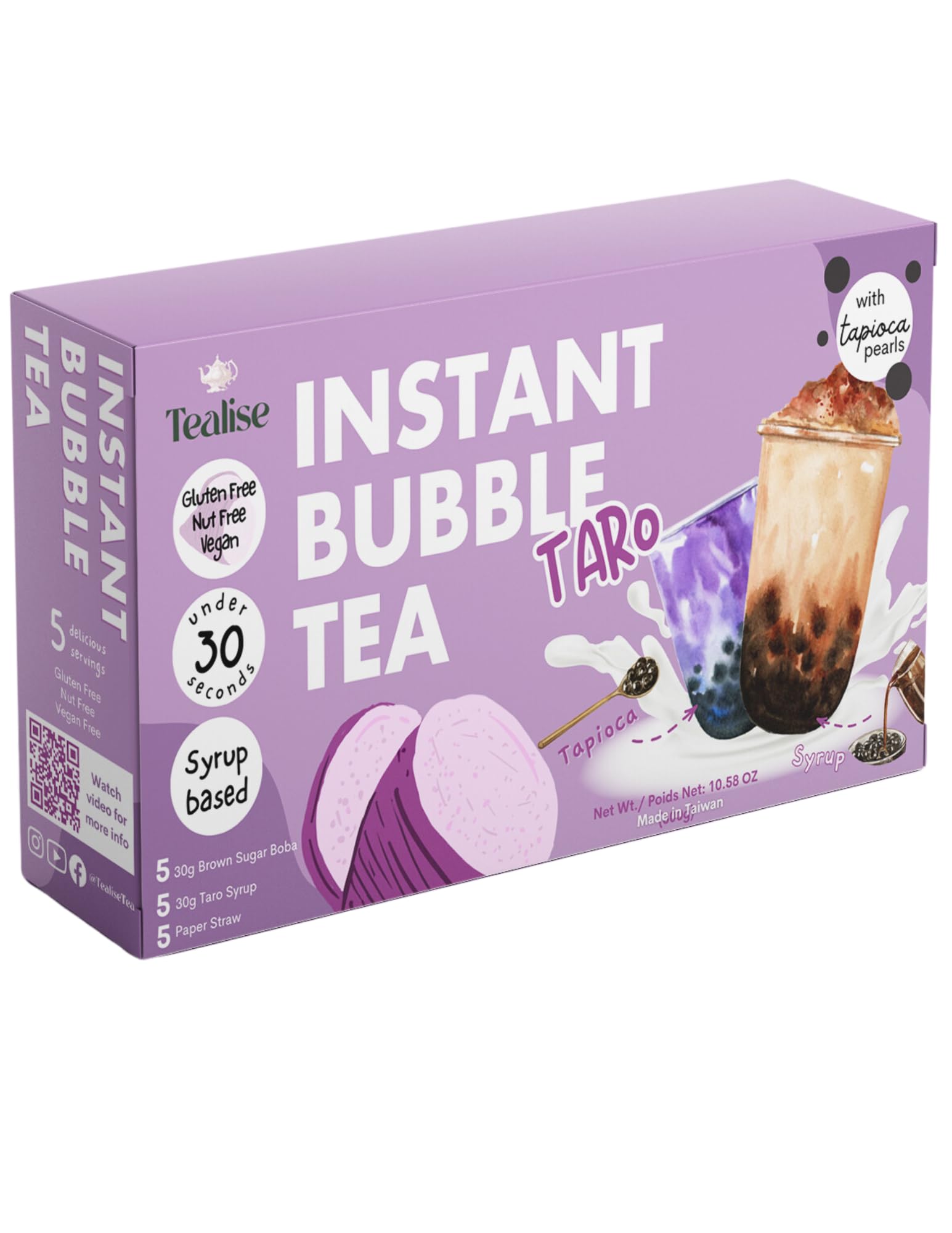 Amazon.com: Tealise Instant Marbling Bubble Tea Kit DIY Bubble Tea ...