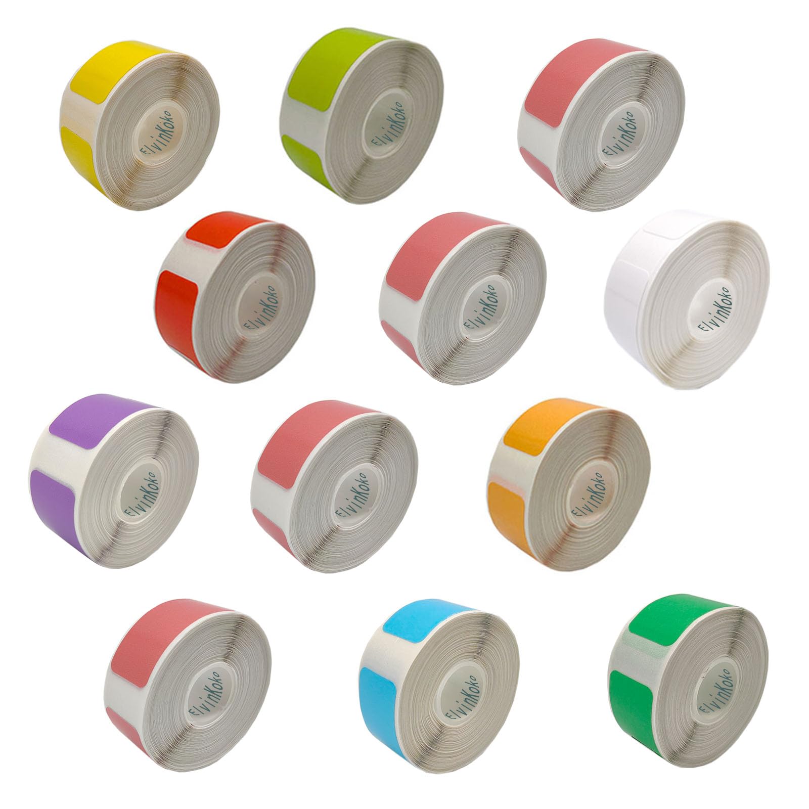 Amazon.com : 12rolls D30 Label Tape Label Print Stickers Laminated ...