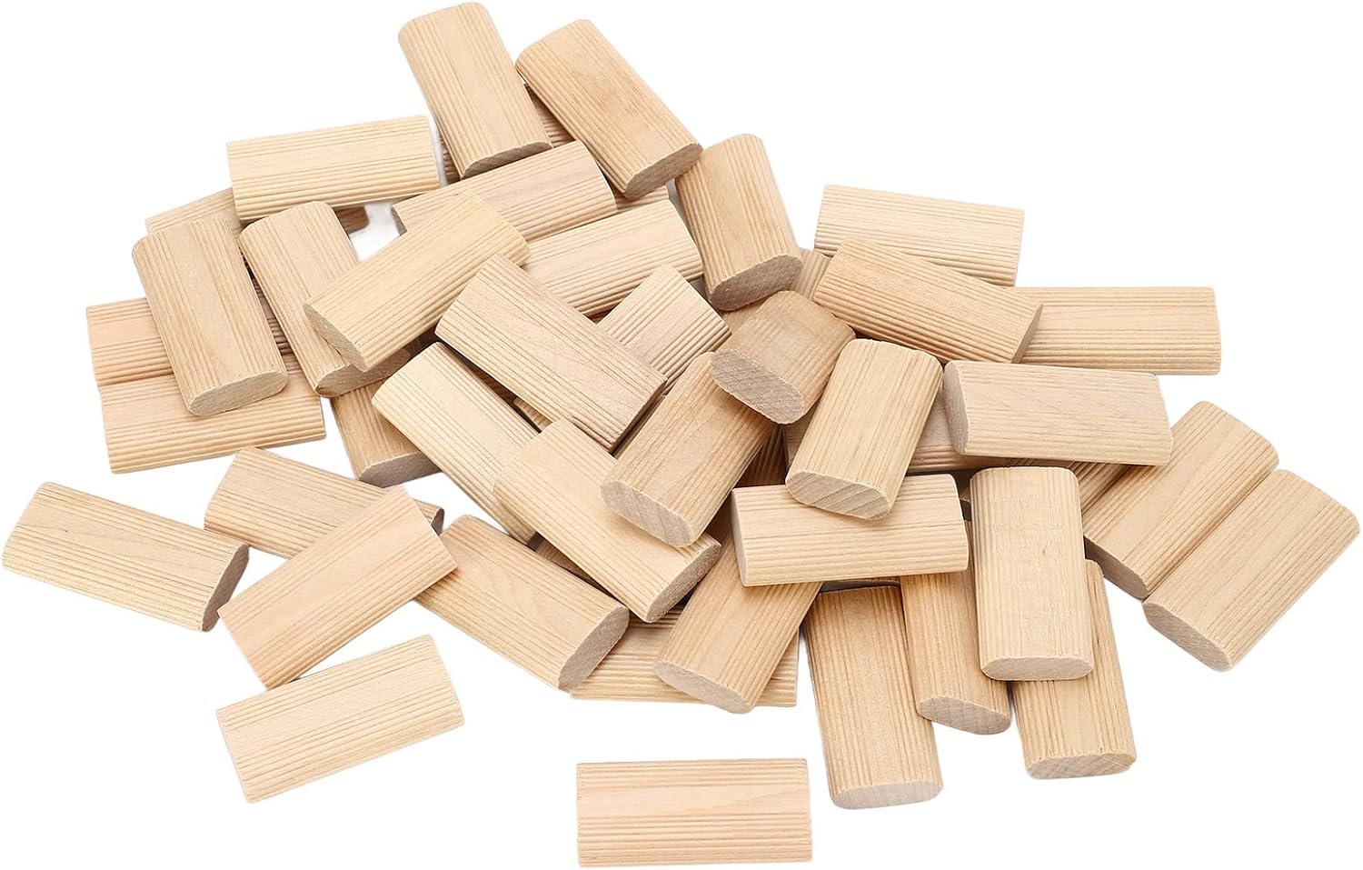 Wnvivi 50 Pcs Wood Dowel,10x50mm Solid Beech Wood Tenon Insertion Block ...