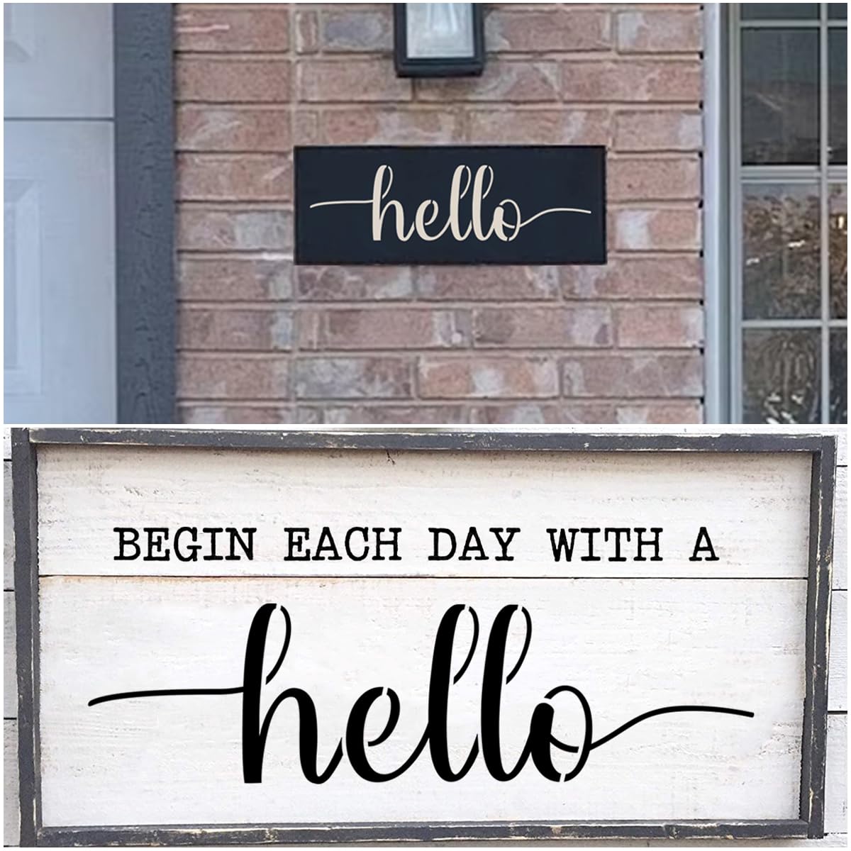 Snapklik.com : Large Hello Stencils For Painting - 6 Pack Hello Stencil ...