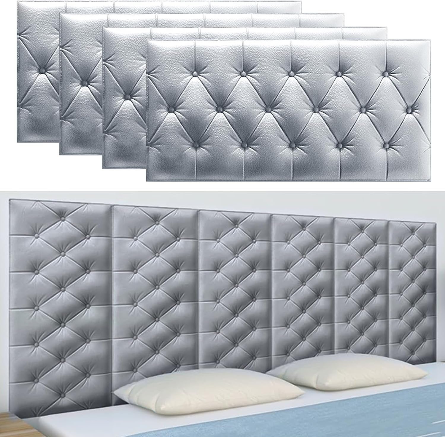 Amazon.com - lsxlkha 3D Anti Collision Wall Padding for Bedroom ...