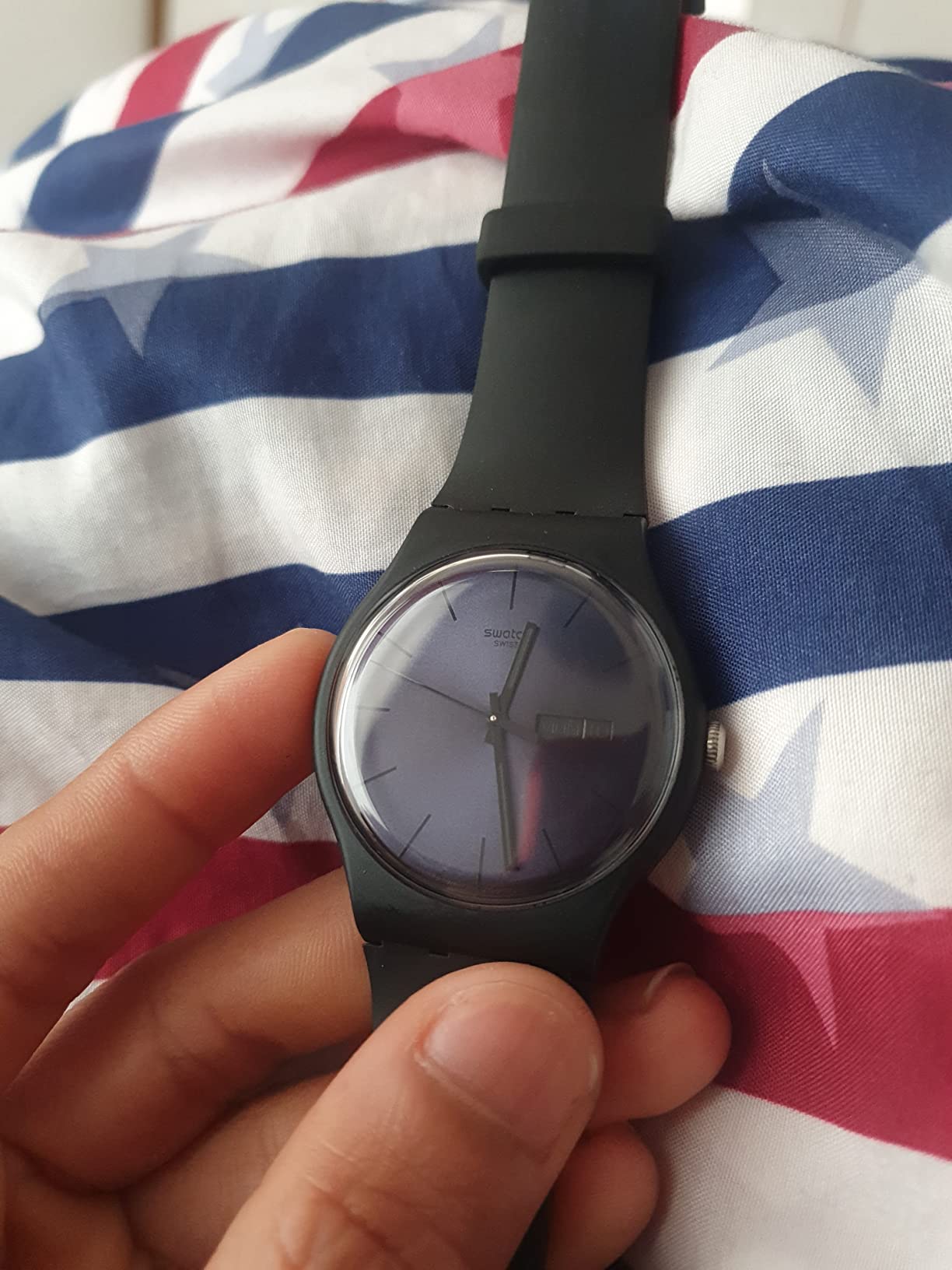 Amazon.co.jp: Swatch SO29B706 Black REBEL New Gent Watch, Black ...