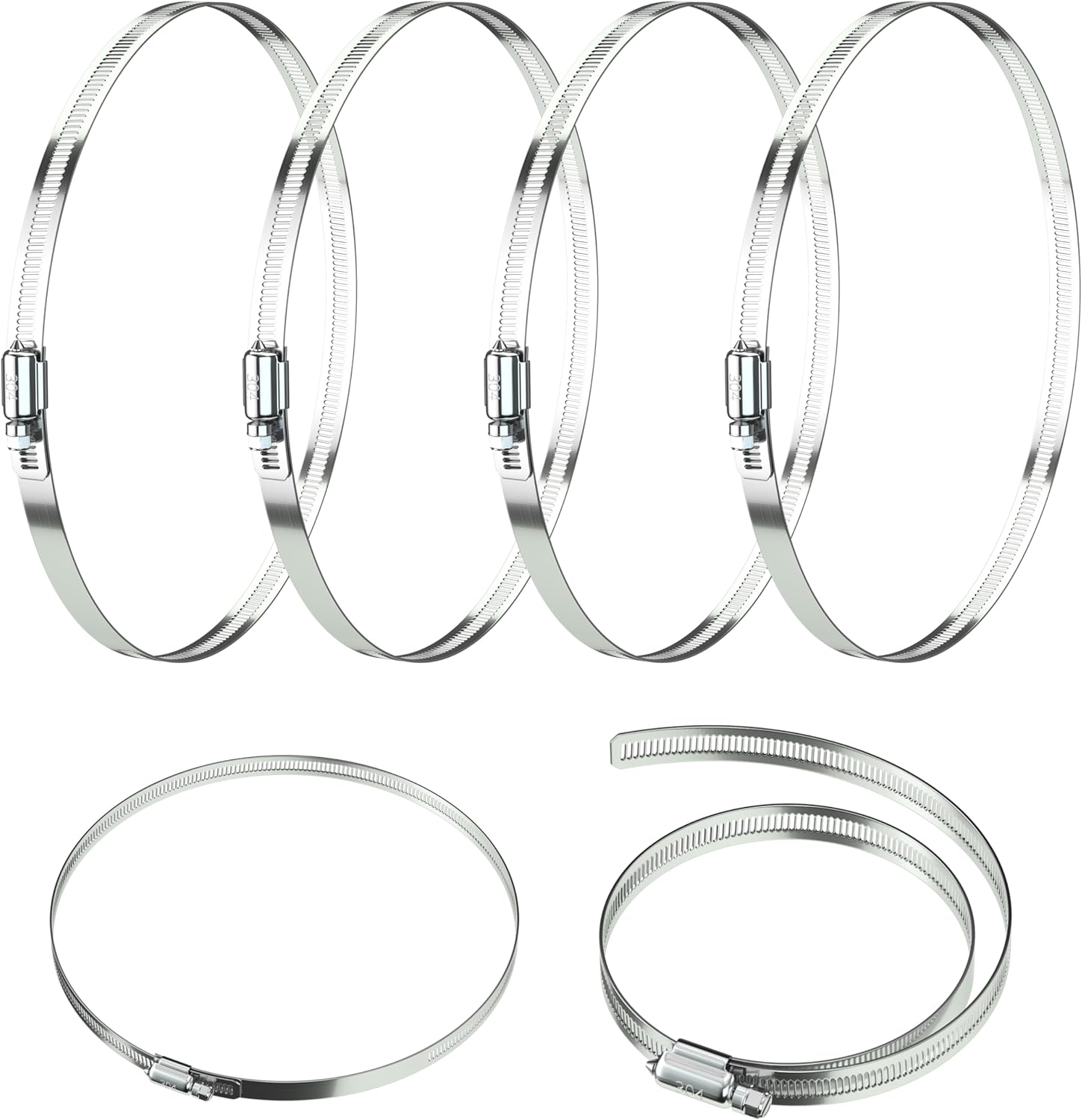 Amazon.com: 4 Pcs 12 Inch Stainless Steel Hose Clamps - Adjustable Worm ...