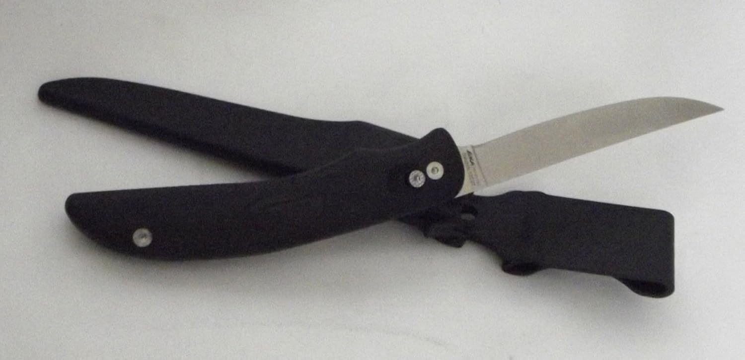 Amazon.com: EKA Fish Blade, Black PROFLEX Handle, Plain w/Sheath ...