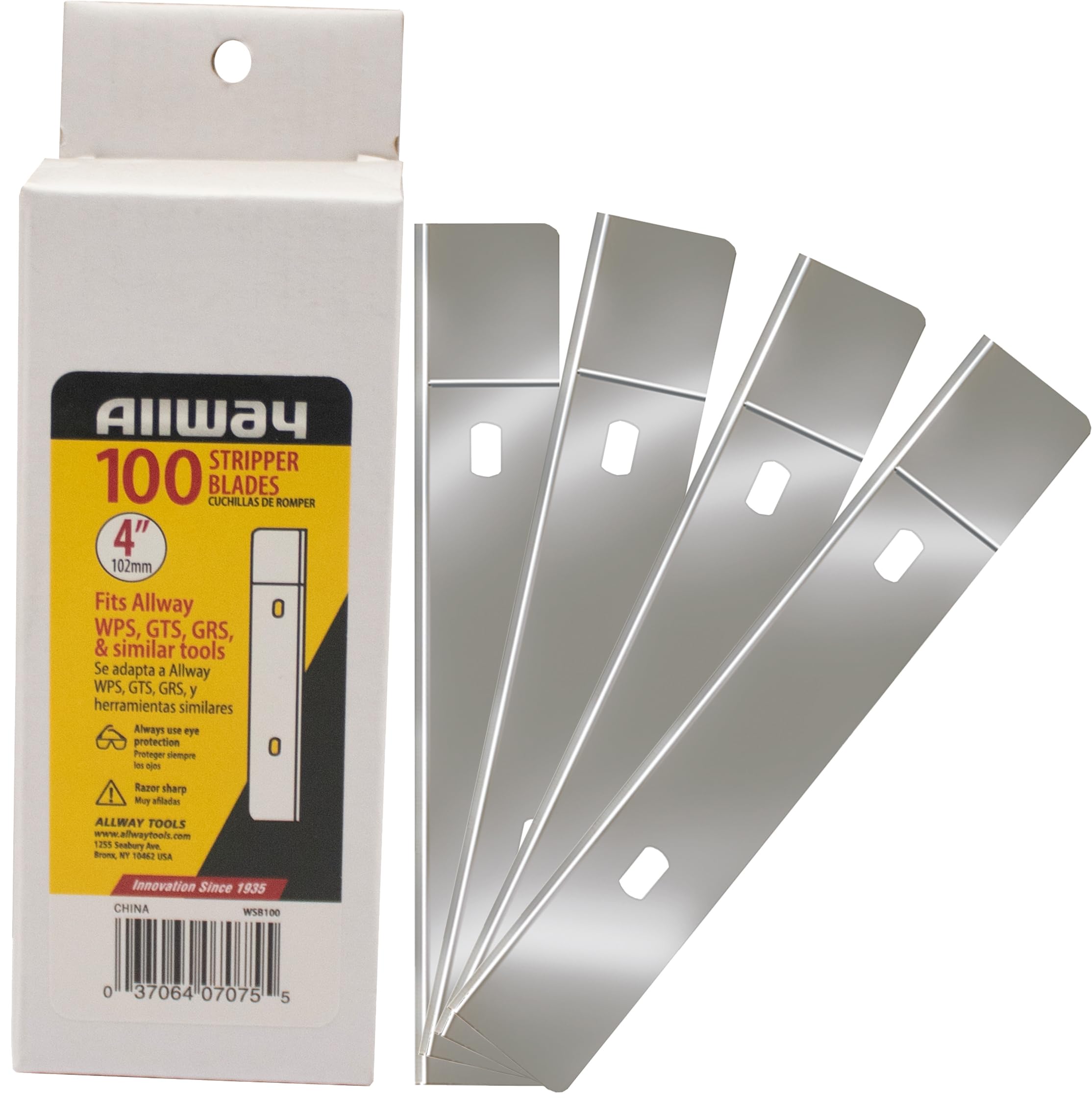 Amazon.com: ALLWAY WSB100 Replacement Scraper Blade, 4", 100 Pack ...