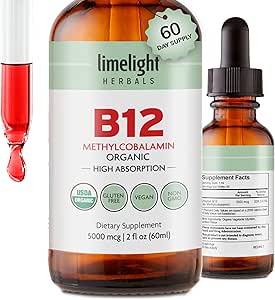 Amazon.com: LIMELIGHT HERBALS USDA Organic Vitamin B12 Liquid Drops ...