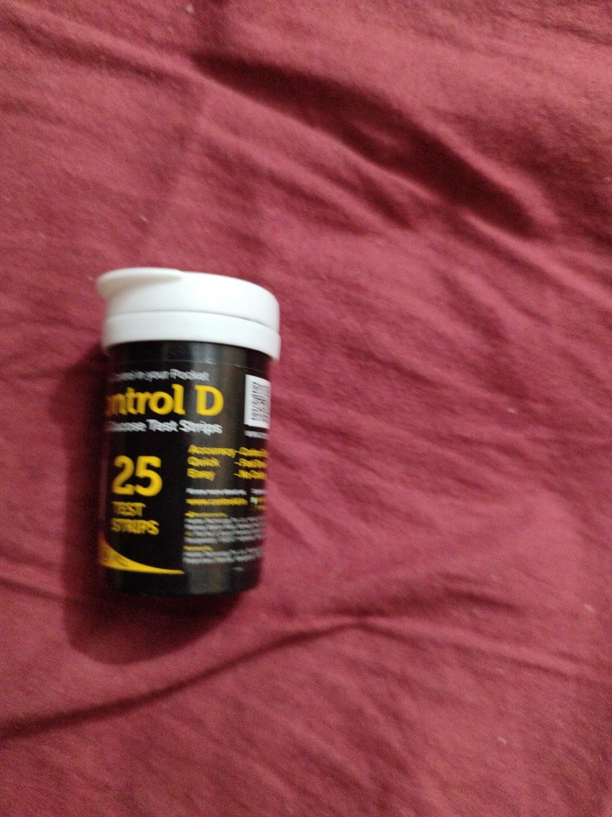 Control D Test Strips, 50 Count (Black) for Control D Glucometer only ...