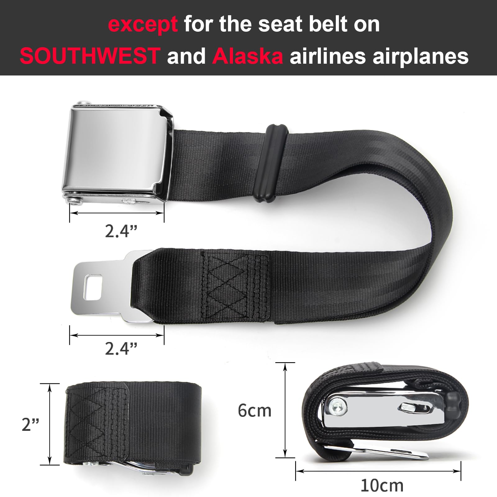 Snapklik.com : Coolrunner Air Travel Seat Belt Extender Strap For ...
