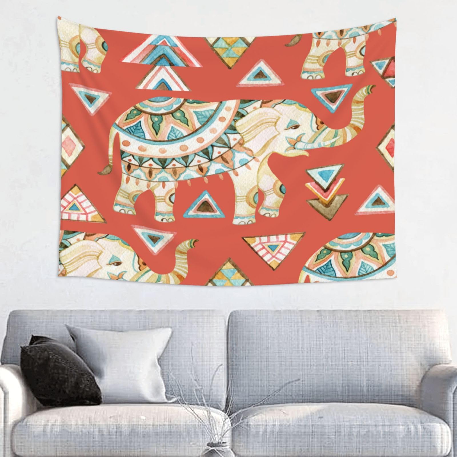 Colorful Tribal Elephant Wallpaper