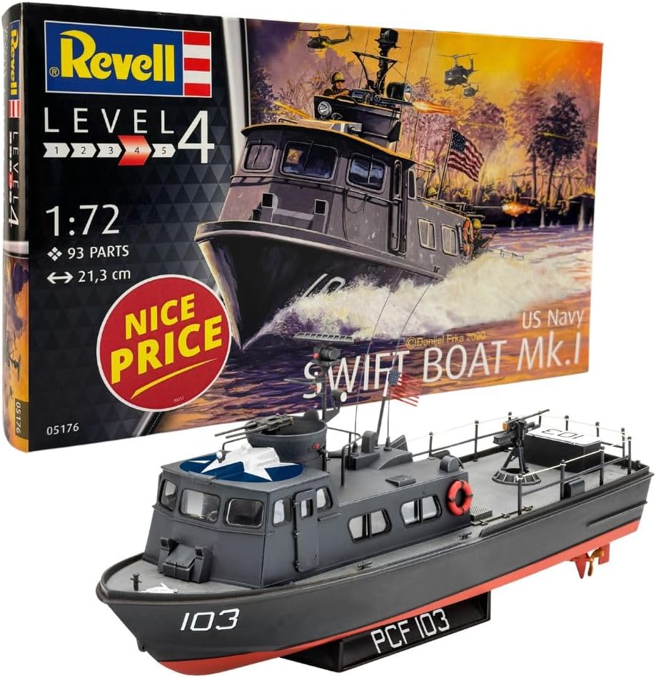 Revell 05176 US Navy SWIFT BOAT Mk.I 1:72 Scale Unbuilt/Unpainted ...