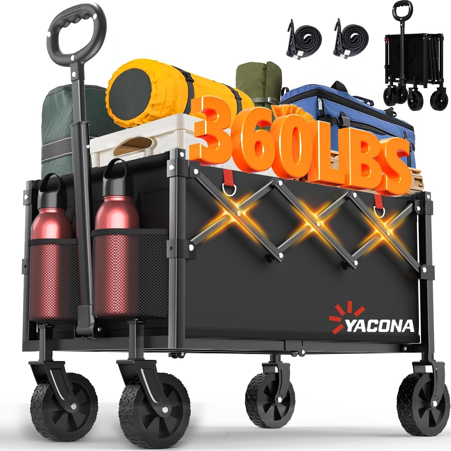 Snapklik.com : Yozoia Wagons Carts Foldable, Lightweight Portable ...