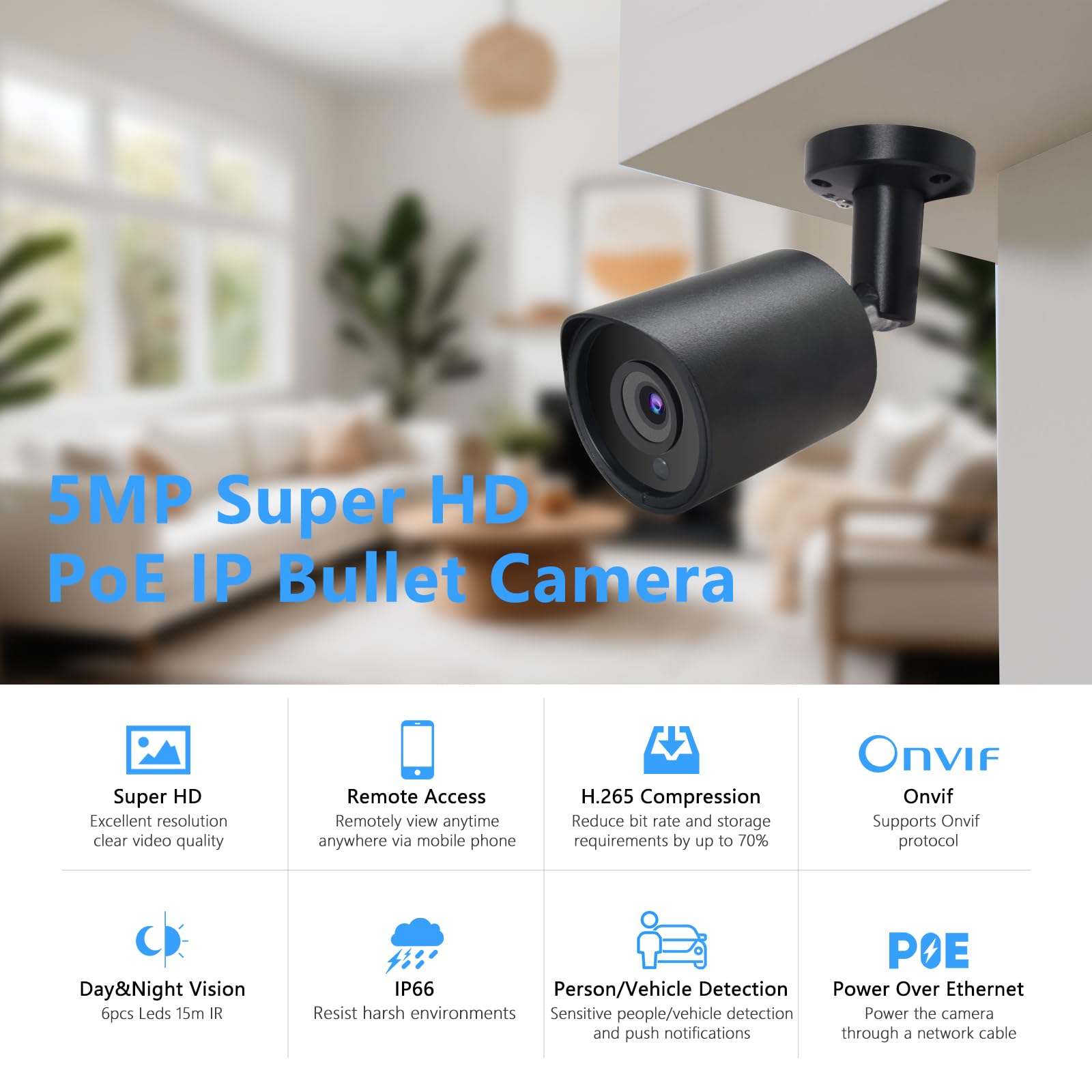 5MP PoE IP Camera Dropship ANNKE 5MP PoE IP Security Bullet Camera 2 ...