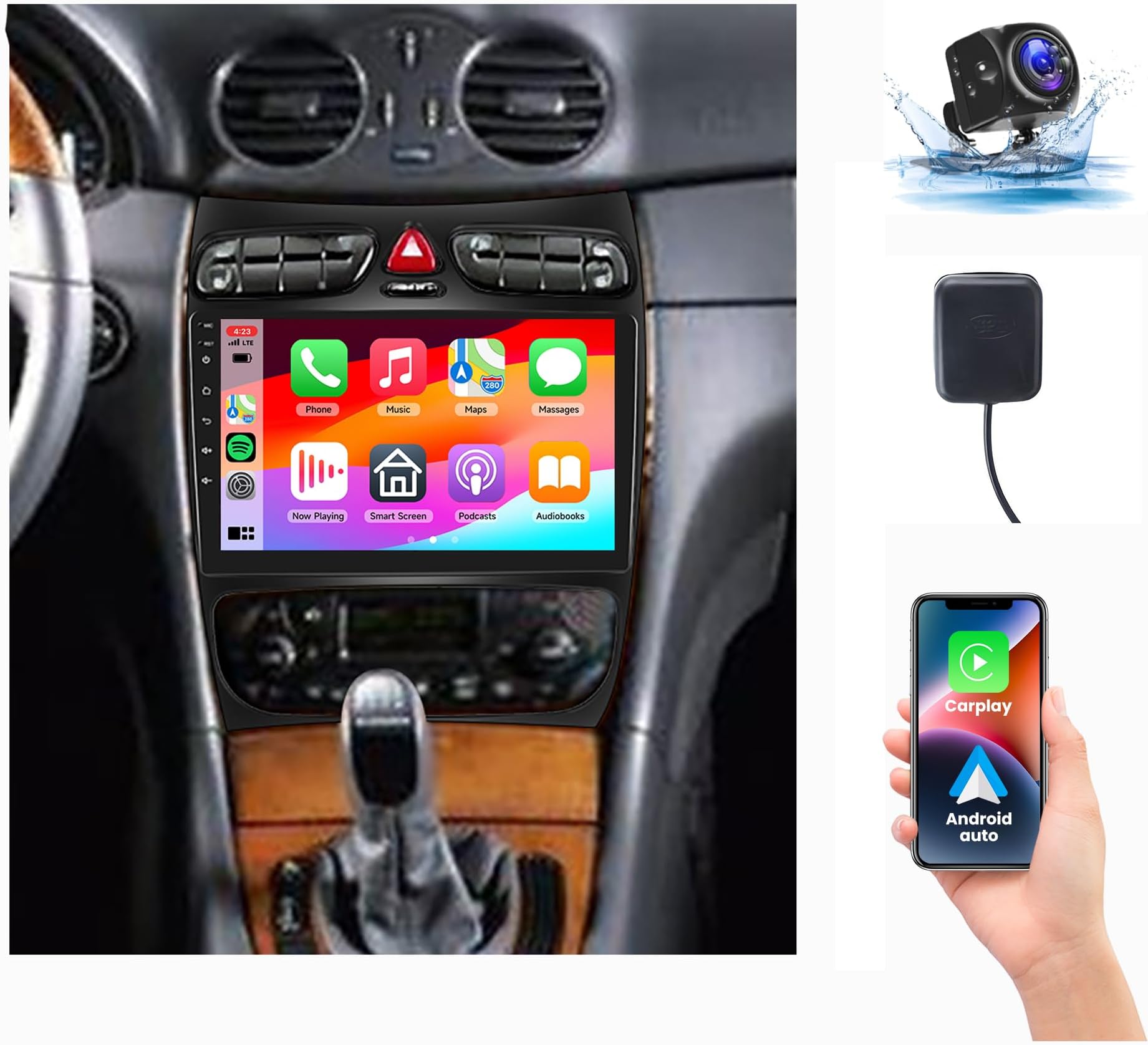 Amazon.com: 2G+64G Android 13 Radio for Mercedes Benz C-Class W203 C200 ...