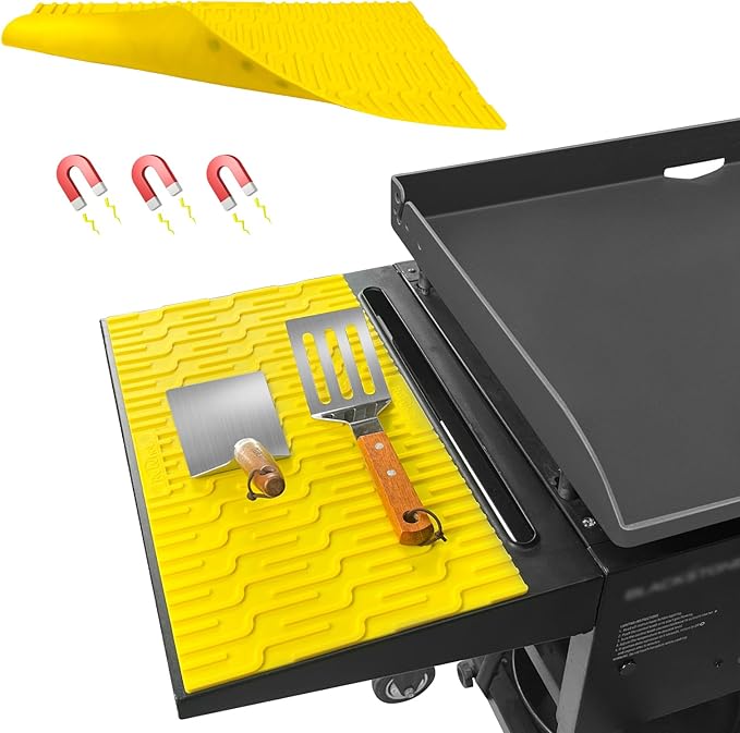 Amazon.com: Silicone Grill Side Shelf Mat Fit for Blackstone BBQ Grill ...
