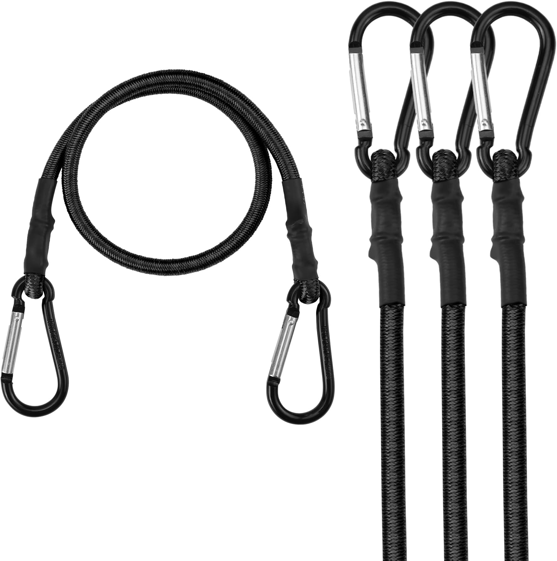 Bungee Cords with Carabiner, 12 Inch Long Heavy Duty Bungee Cords with ...