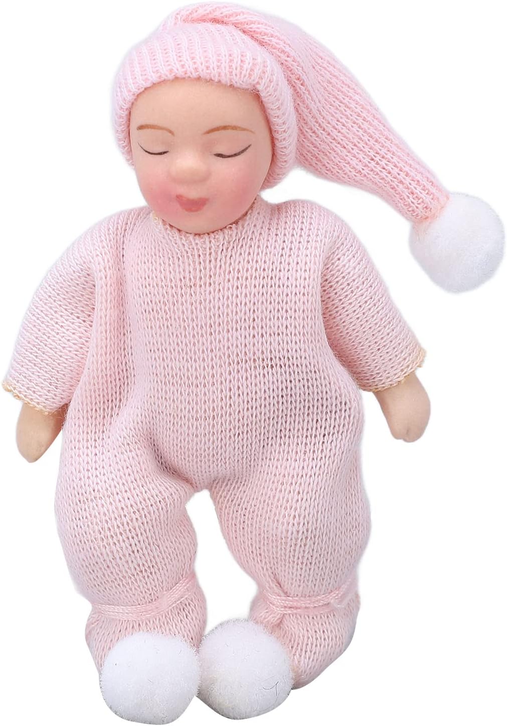 Amazon.com: Alomejor 1:12 Scale Dollhouse Sleeping Baby Miniature ...