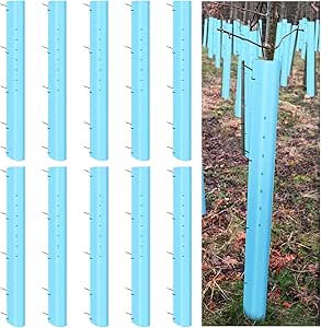 Amazon.com : Pushglossy 10 Pack 48 Inch Tree Seedling Sapling Grow Tubes Standard Vented ...