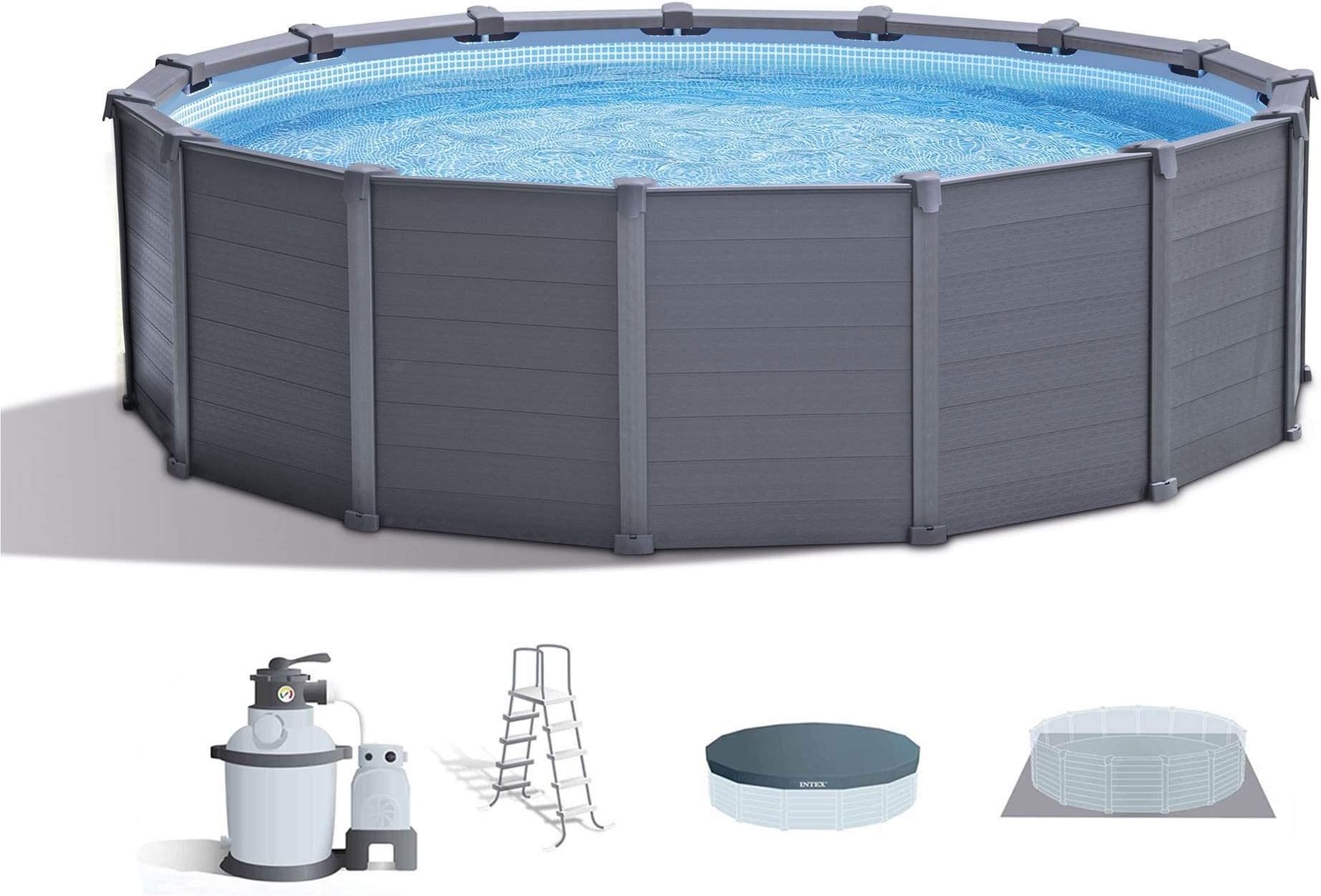 Amazon.com: Intex 18ft X 52in Ultra Frame Pool Set with Sand Filter ...