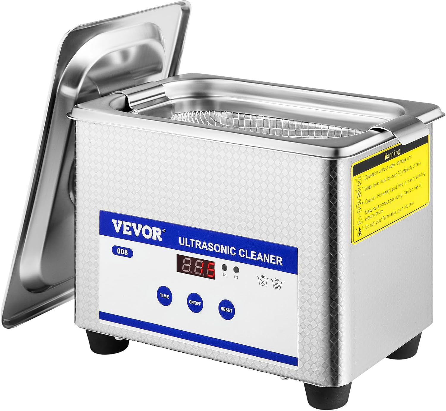 VEVOR 0.8L Professional Ultrasonic Cleaner 304 Stainless Steel Digital ...