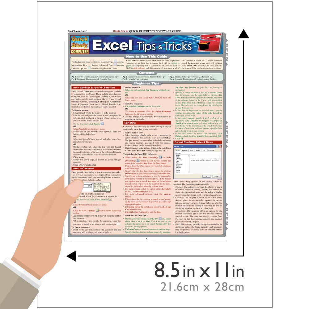 Excel Tips & Tricks Quick Study Pamphlet - November Nepal | Ubuy