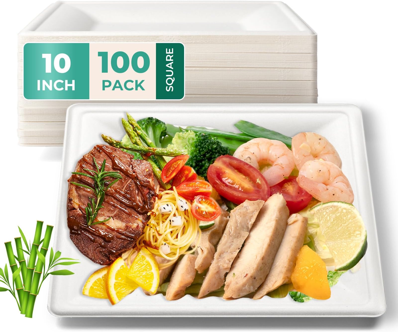 Amazon.com: DIVISIONAL 400-Pack | 9 inch | Paper Plates | 100% ...