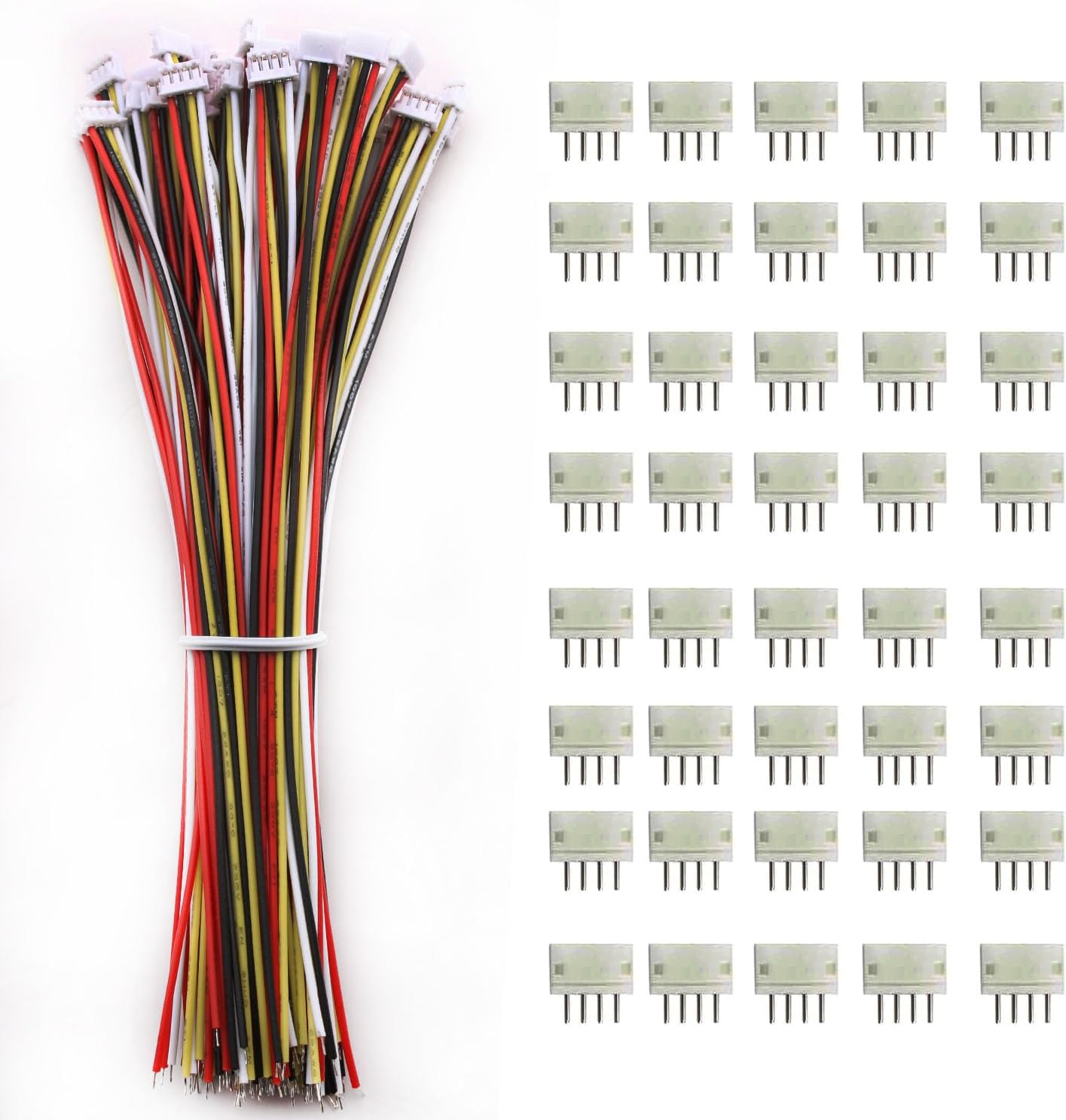 VISSQH 80Pcs(40Pairs) JST Connector with 150 mm 26 AWG cable,JST 1.5 ZH ...