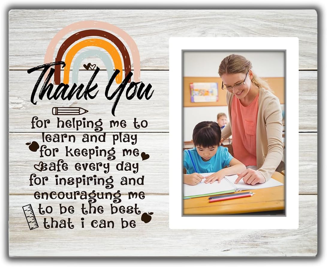 Amazon.com - Zauly Thank You Gift for Teacher Wood Picture Frame ...