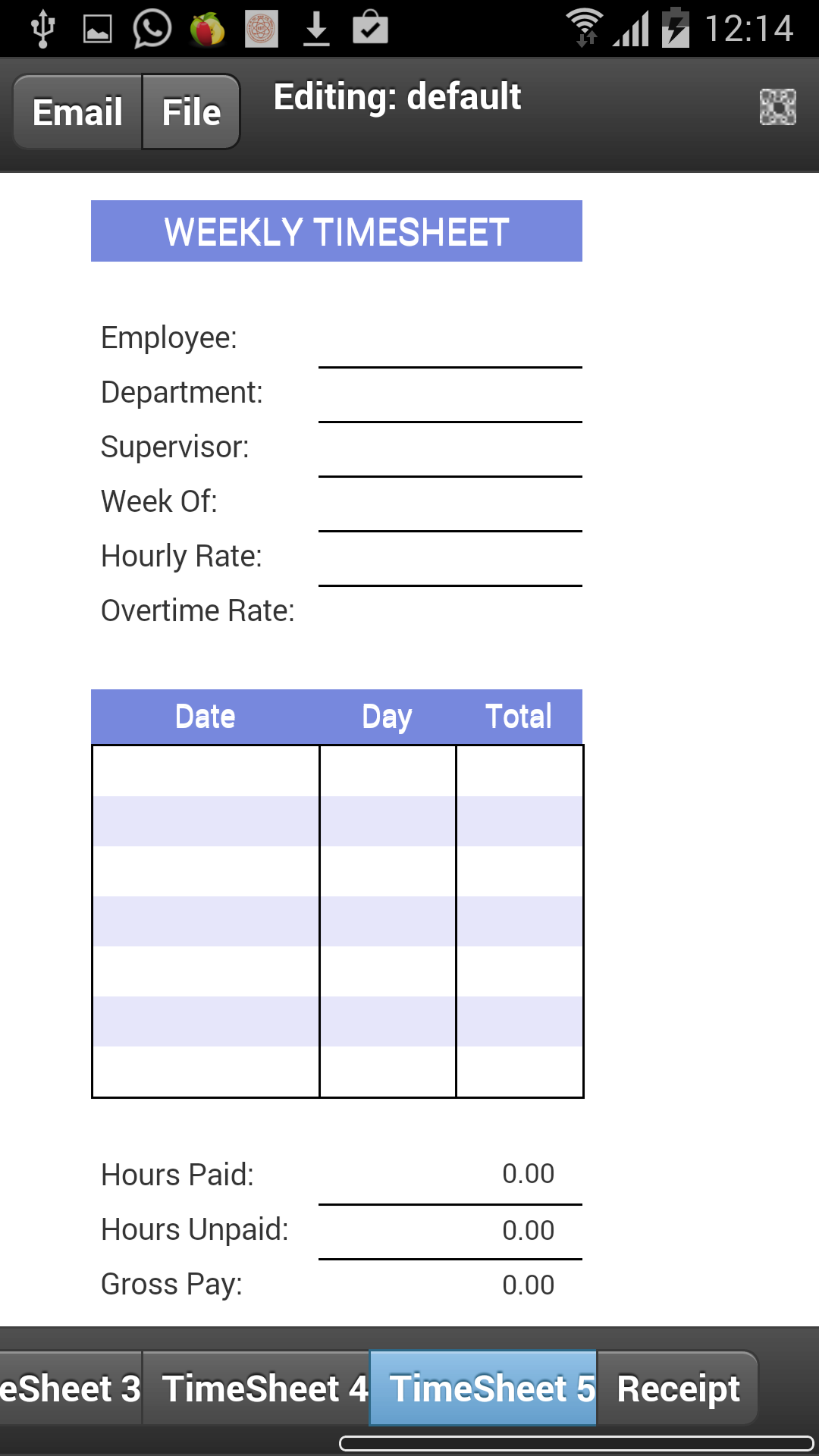 Contractor Timesheet:Amazon.co.uk:Appstore for Android