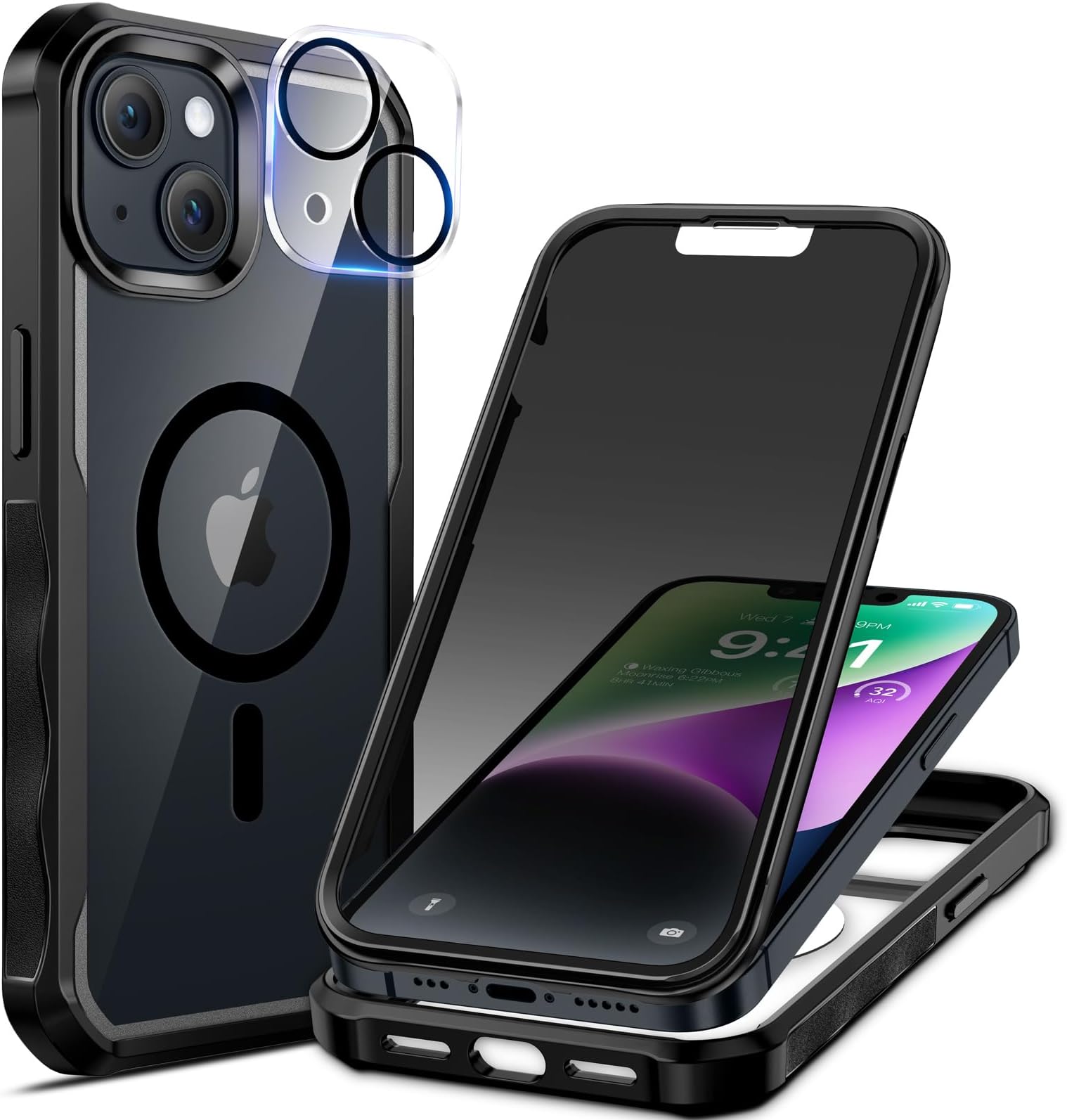 Amazon.com: CENHUFO for iPhone 14 Plus Case, Privacy Phone Cover with ...