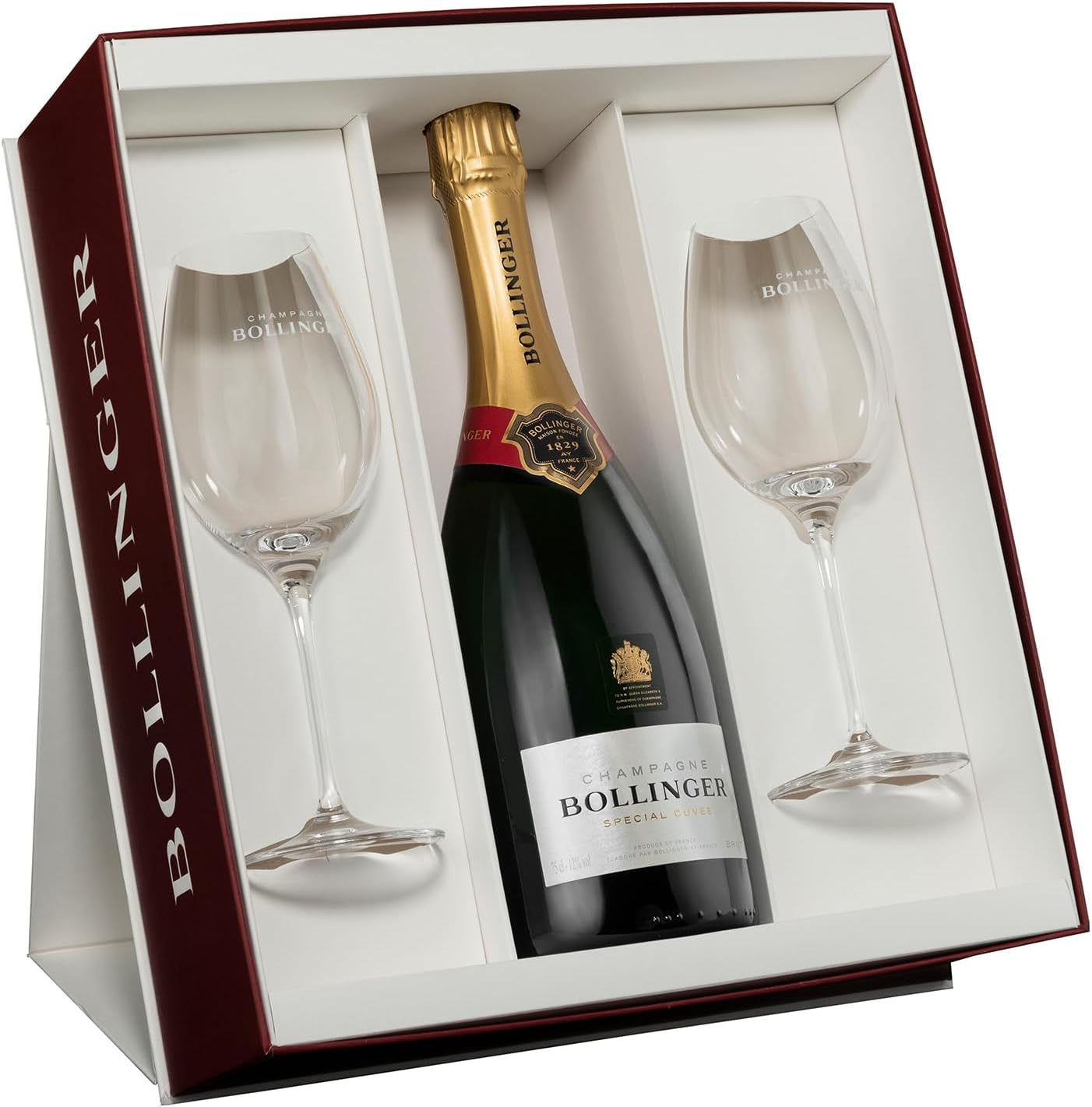Bollinger Special Cuvee Brut Champagne in Gift Set With 2 Flutes NV 75 ...