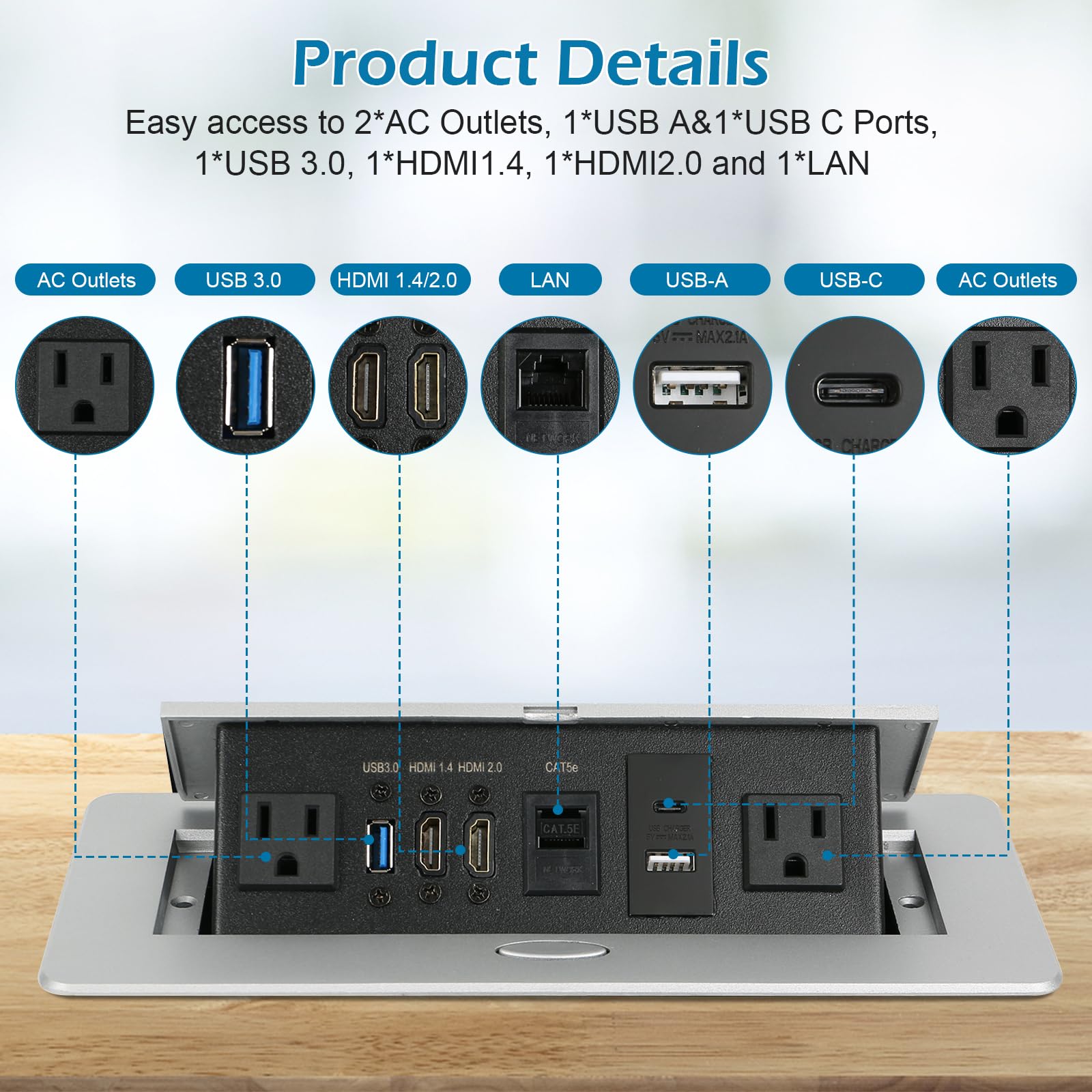 Snapklik.com : Table Pop Up Outlet, Desktop Pop Up Socket Center ...