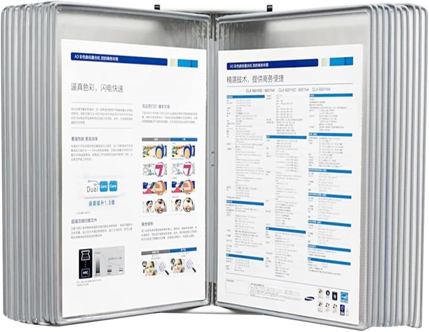 Wall-Mounted Flip File Holder - Wall Reference Organizer, 20 Display ...